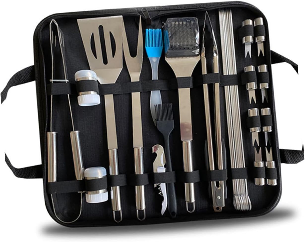 Shukong 28pc BBQ Tool Set Brush Clamp and Thermometer Complete Outdoor ...