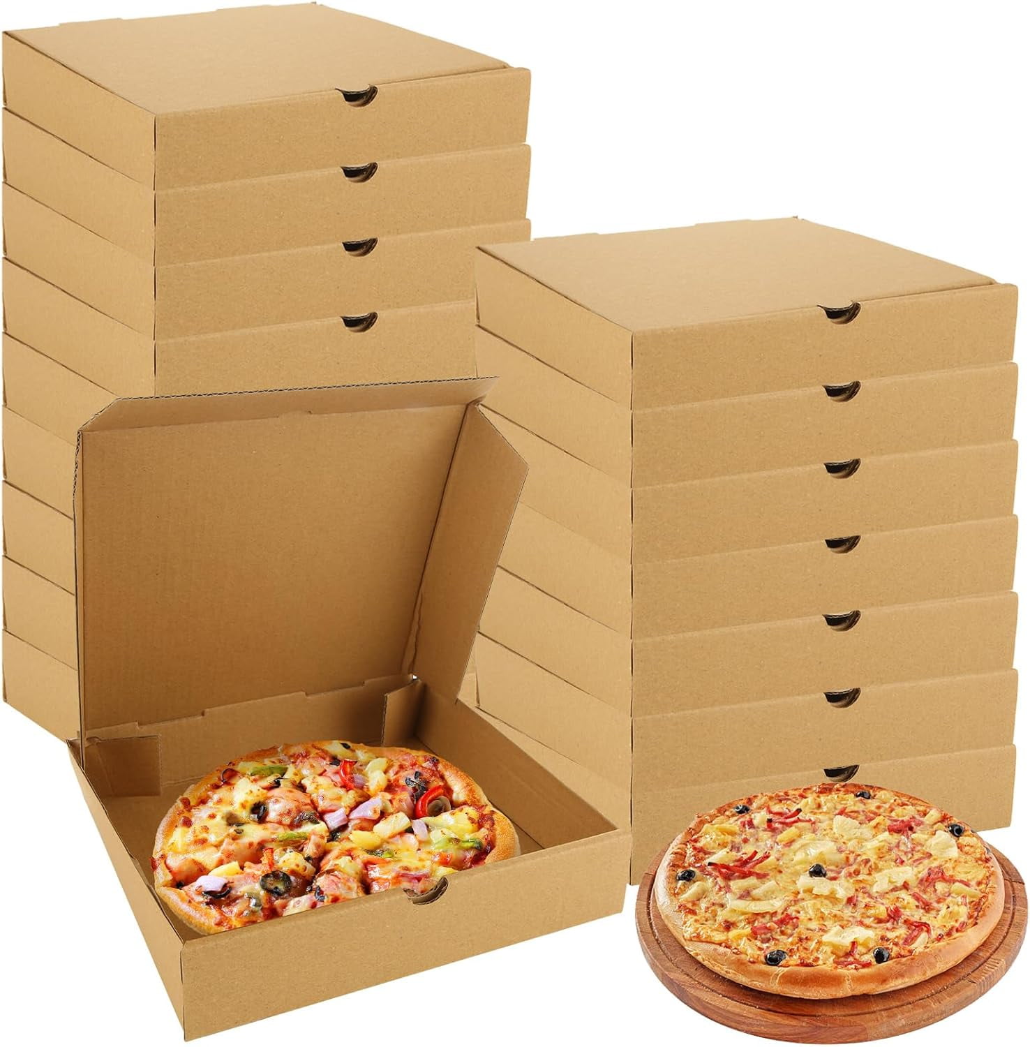 Shukong 30 Pack Pizza Boxes, 7.3 x 7.3 x 1.6 Inch Small Pizza Boxes ...