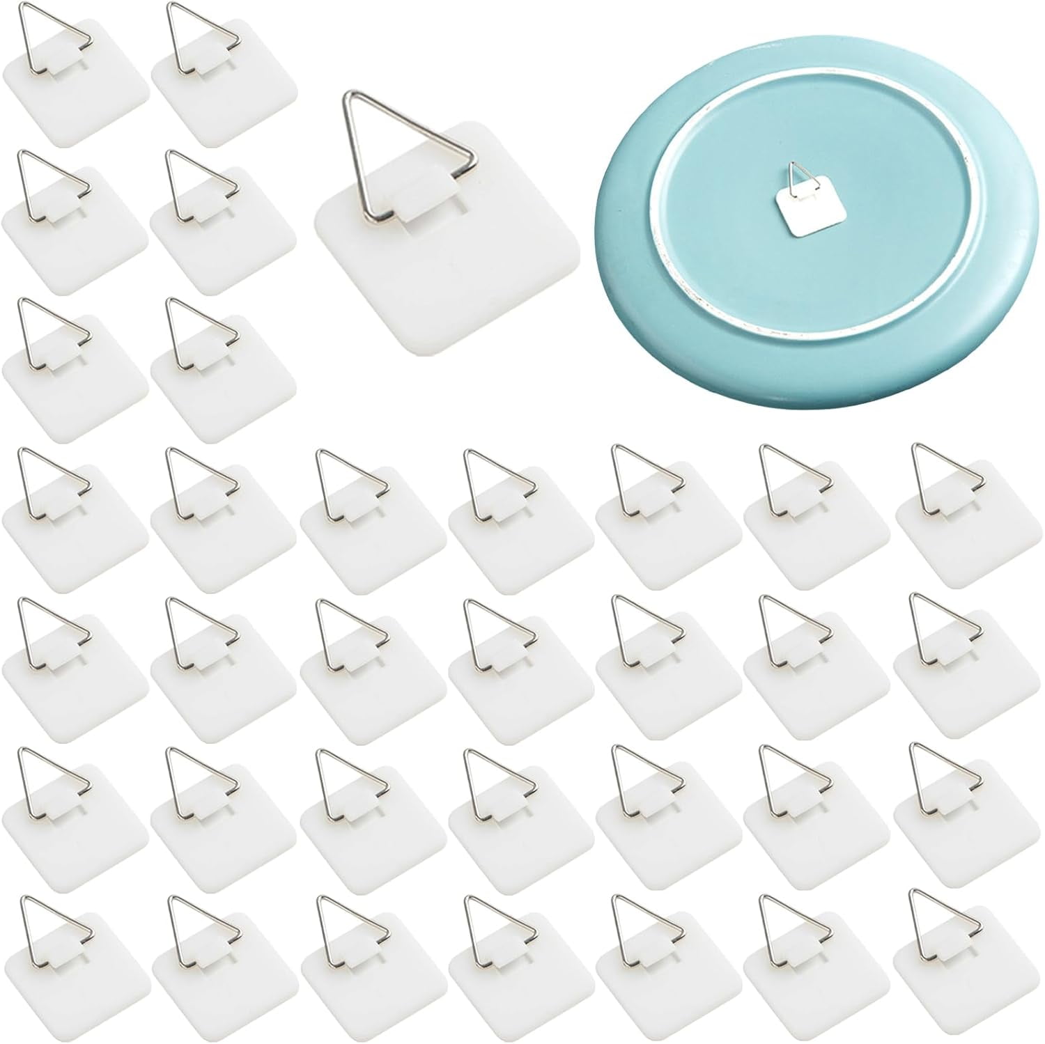 Shukong 35PCS Invisible Adhesive Plate Hangers, Plate Hangers for The ...