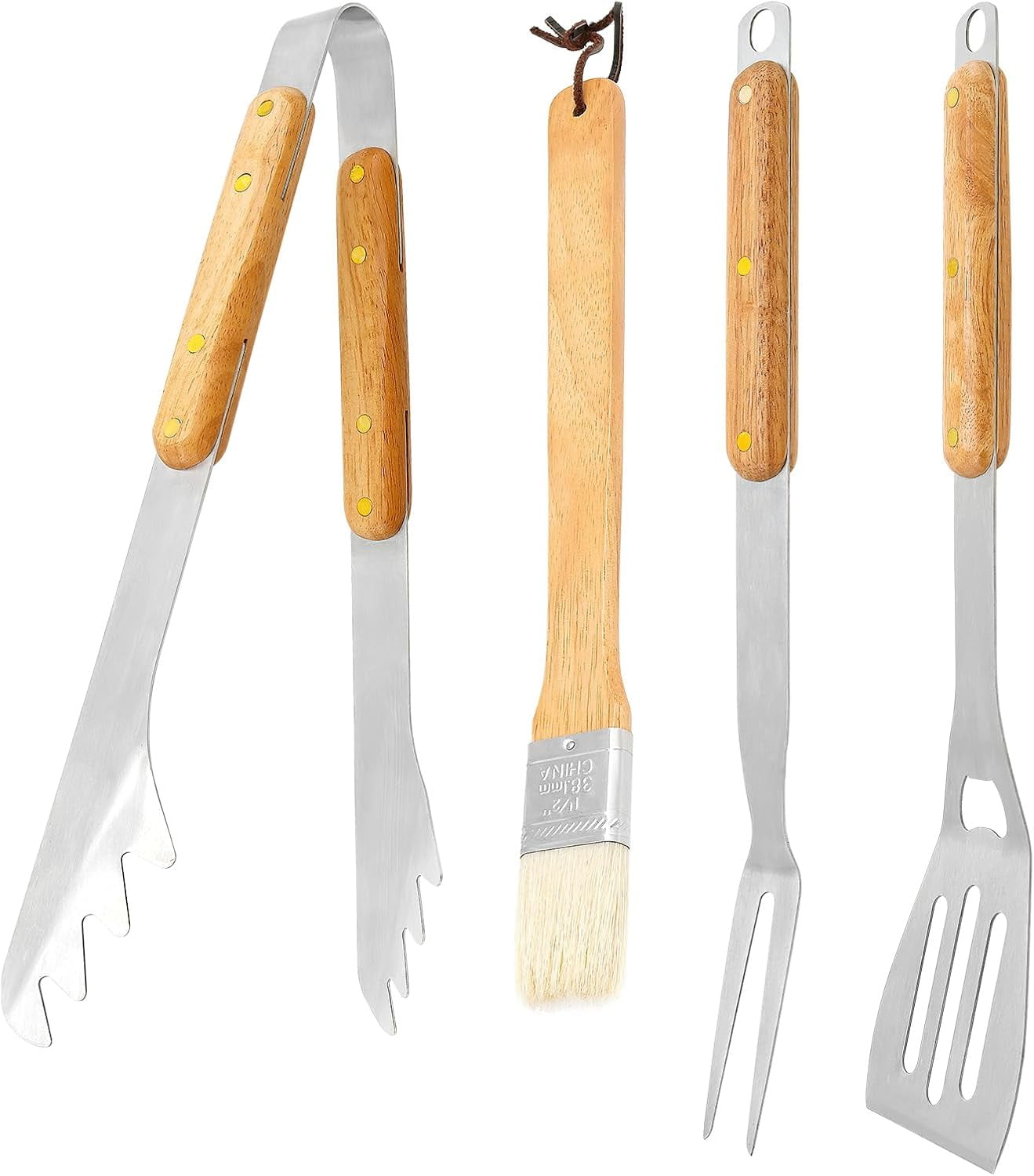 Shukong 4 Pcs BBQ Tool Set, Barbecue Grill Tool Set for Indoor and ...