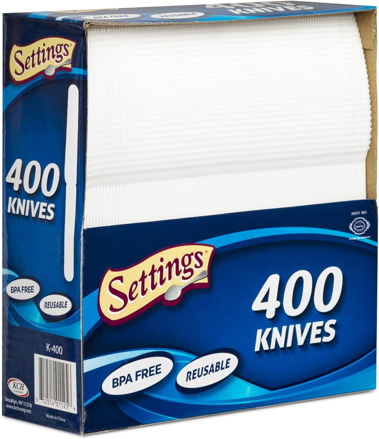 Shukong [400 Count] Plastic White Knives, Practical Disposable Cutlery, Great For Home, Ofce ...