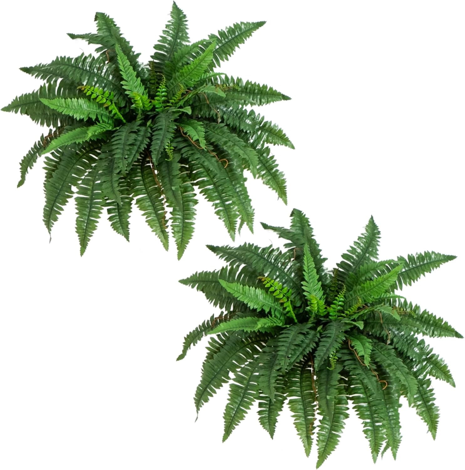 Shukong 40IN Artificial Boston Fern Large Hanging Plant, Set of 2 ...