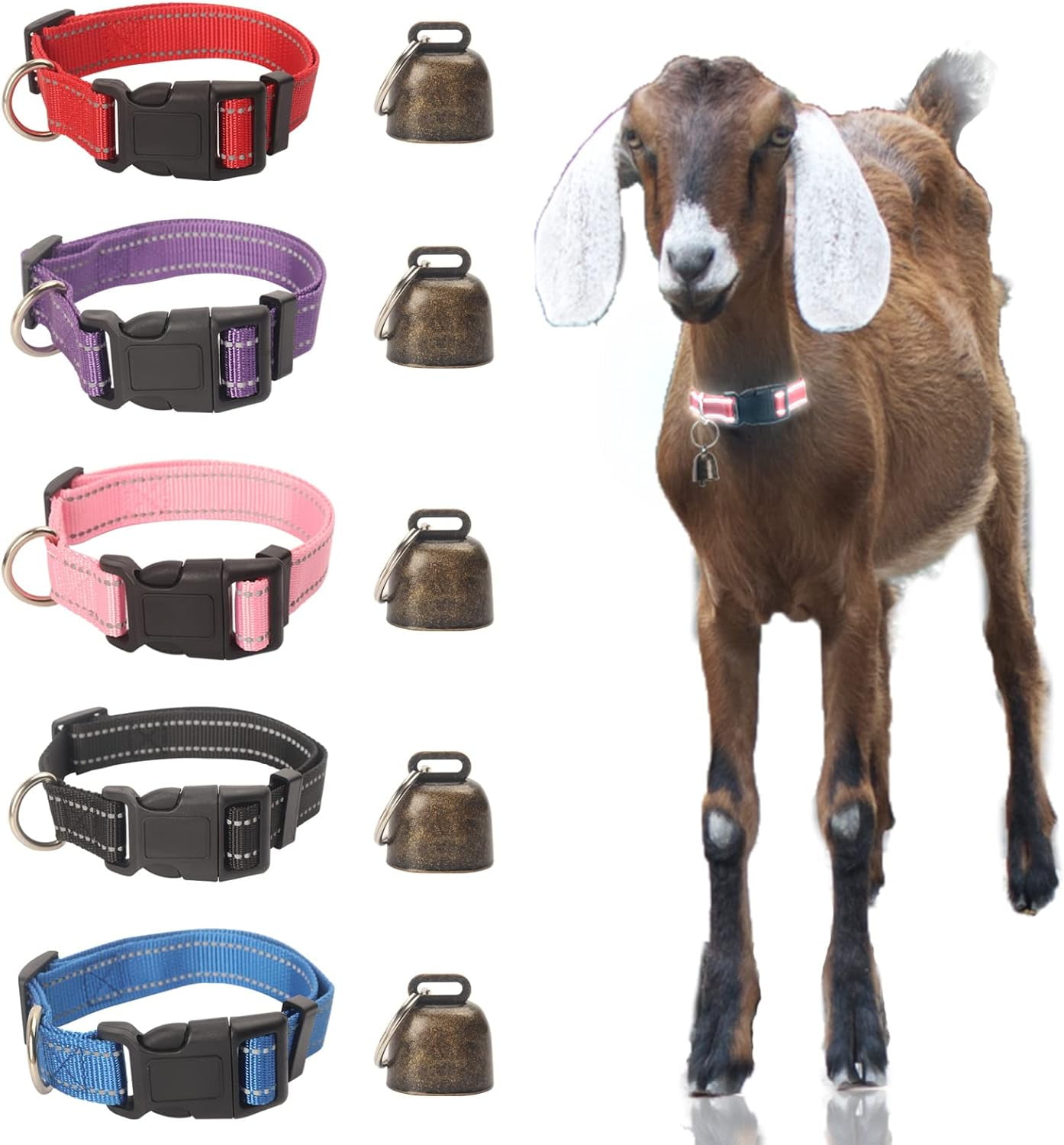 Shukong 5 Pack Goat Collar with , Sheep Collar with , Gra Cor s and ...