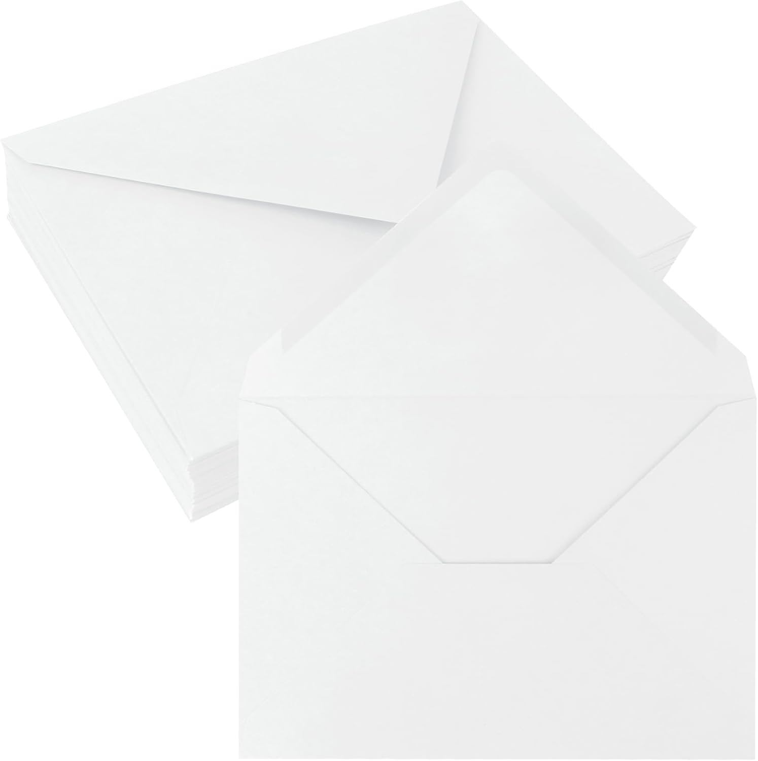 Shukong 50 Pack 5x7 Envelopes Letter Size, White A7 Envelopes S Seal ...