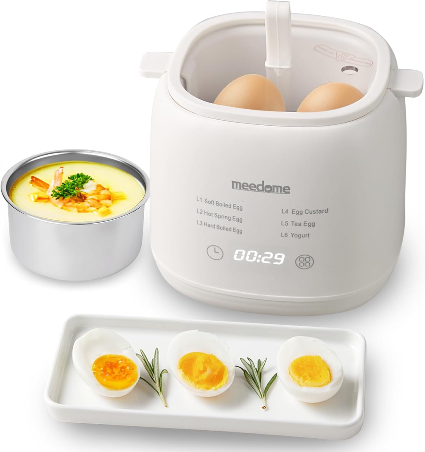 Shukong 6-in-1 Electric Egg Cooker & Boiler for Hard/Soft Boiled Eggs ...