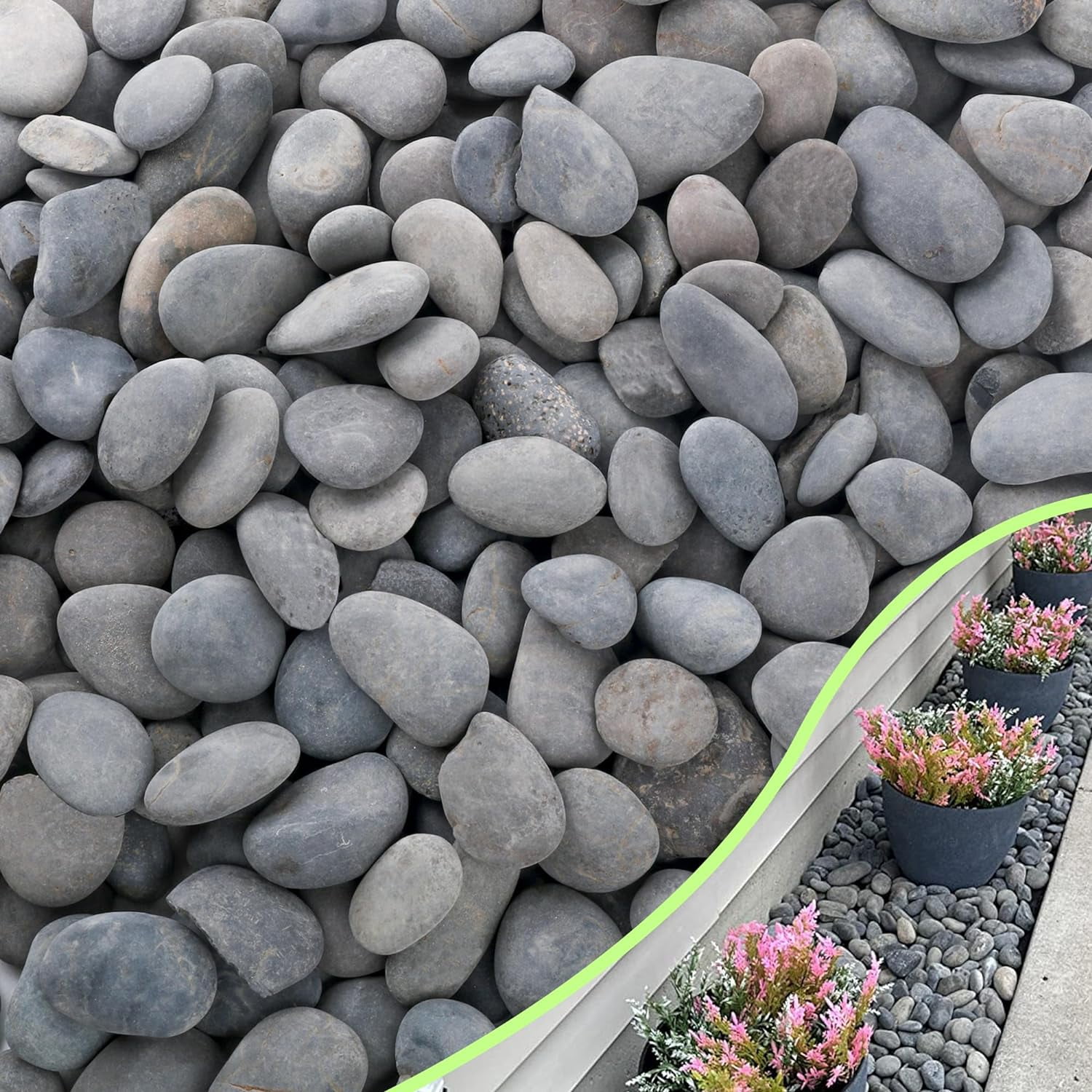 Shukong 7lb River Rocks Pebbles for Plants & Succulents, Decorative ...