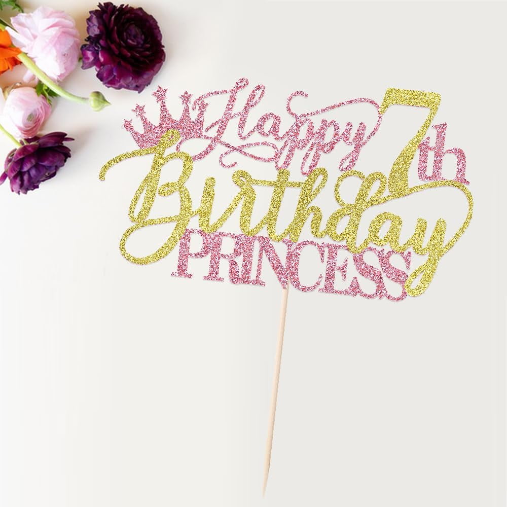 Shukong 7th Birthday Cake Tor - Happy 7th Birthday Cake Supplies for ...