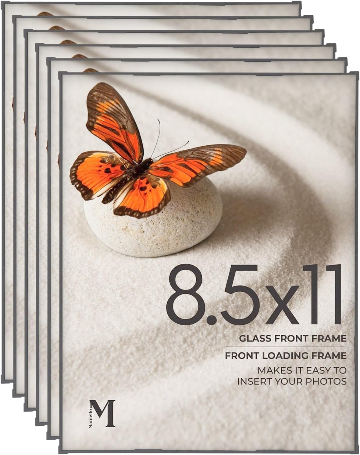 Shukong 8.5 by 11 picture frame 6 PACK 8.5 x 11 frame Front Loading ...