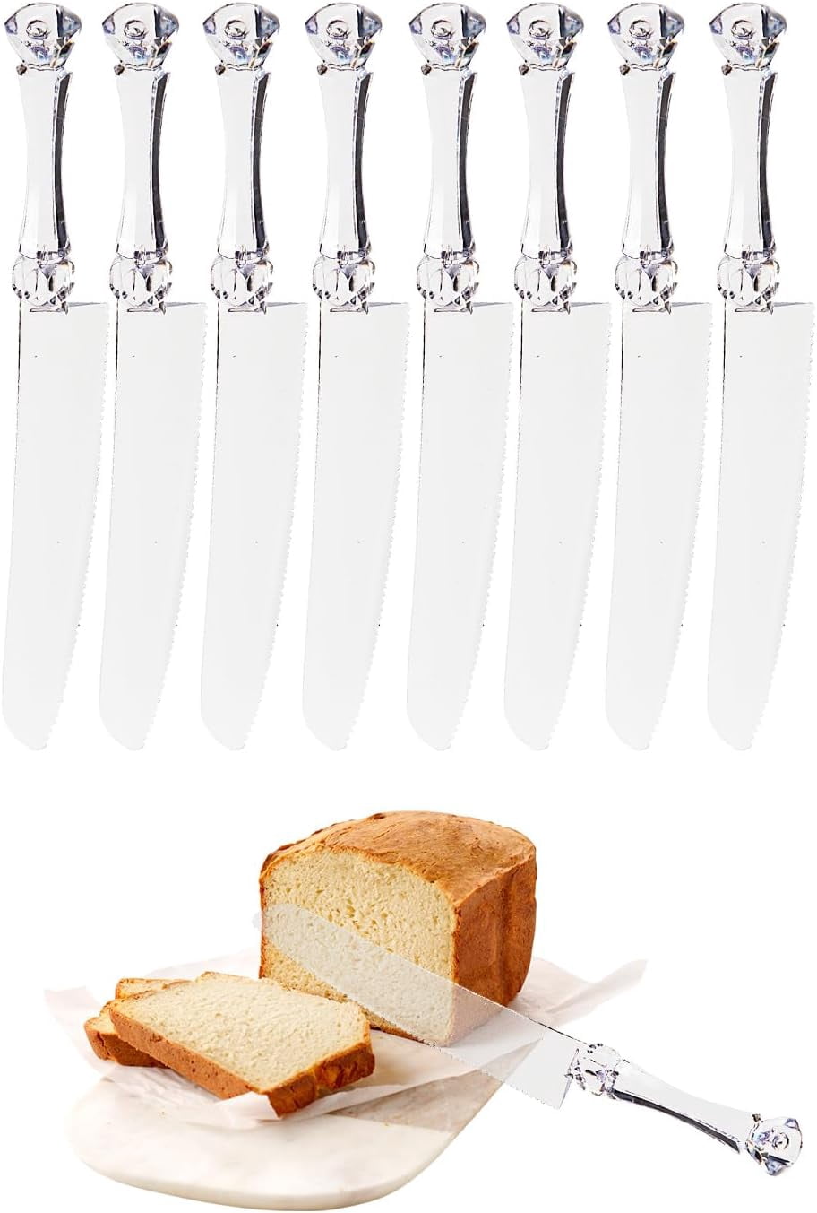 Shukong [8 Pack] Disposable Plastic Bread Knife, Heavy Duty Kitchenware ...