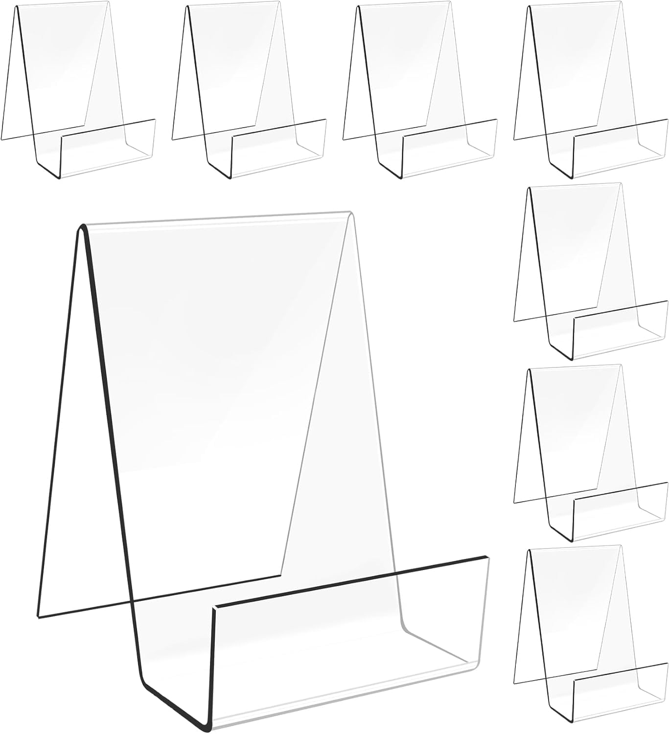 Shukong Acrylic Book Stand, 4 Inch Book Display Stand with Ledge, 8 ...