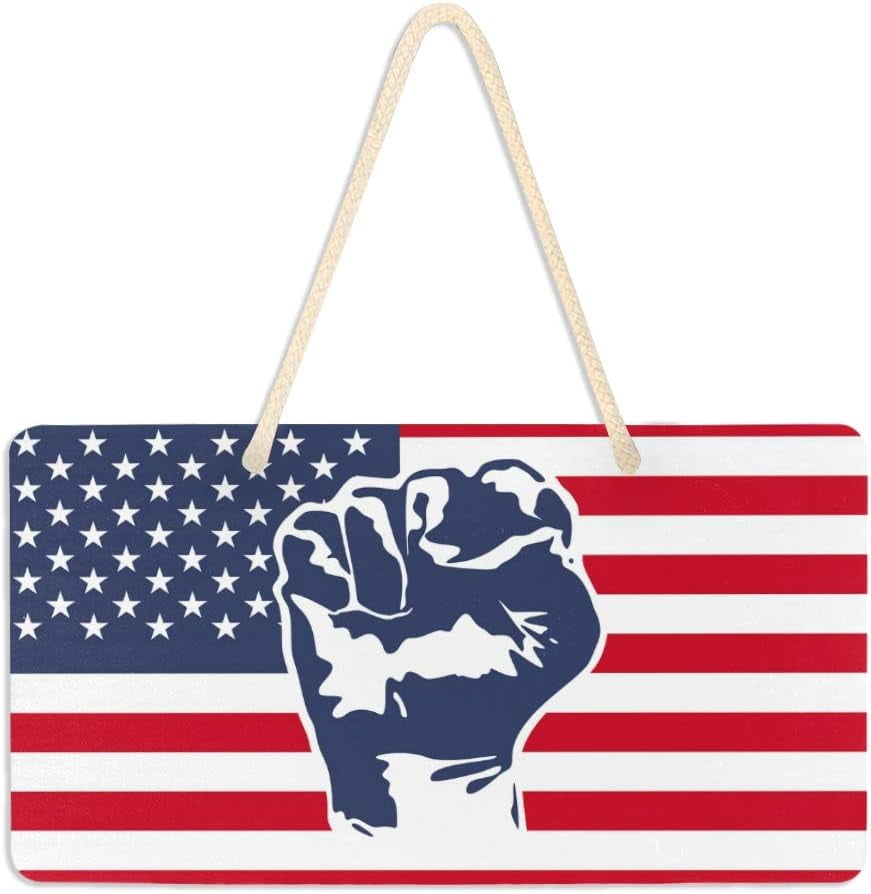 Shukong American Flag Black Lives Matter Door Sign PVC Front Door ...