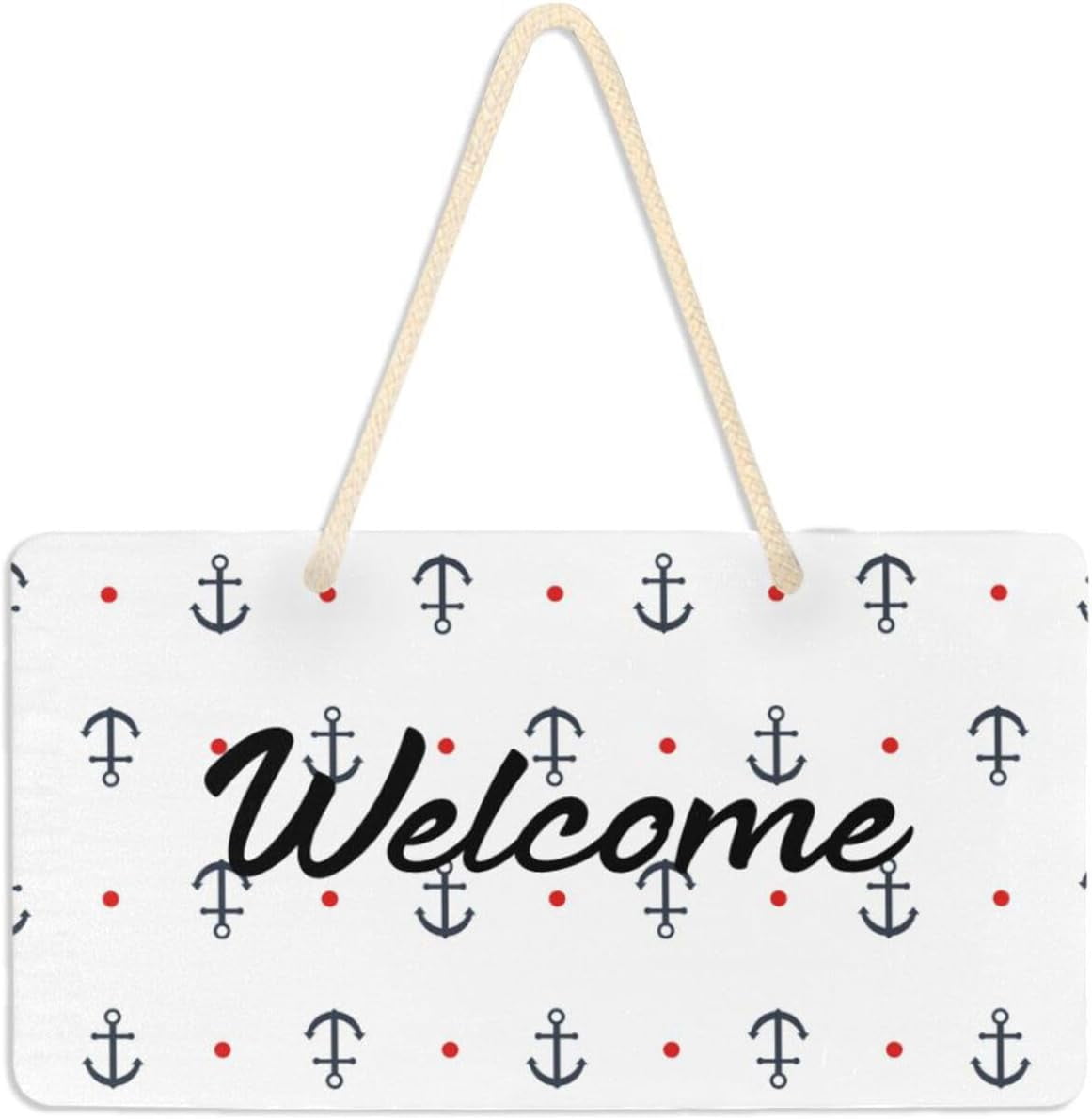Shukong Anchor Welcome Sign Waterproof PVC Hanging Front Door Sign for ...