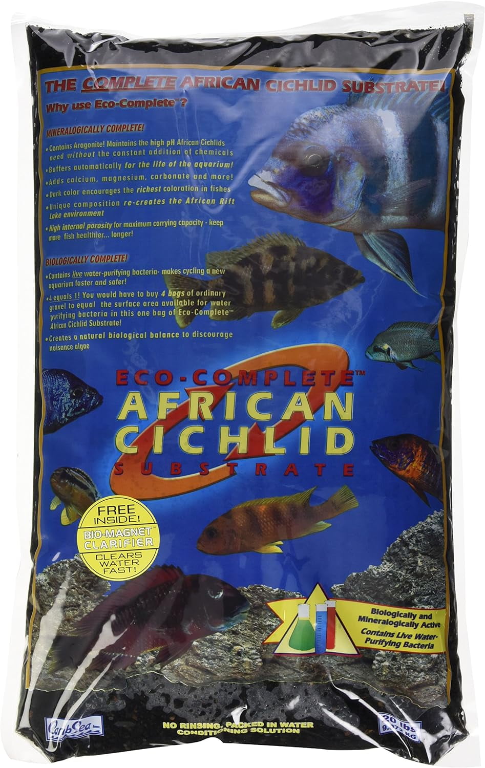 Shukong Aquatics Eco-Complete African Cichlid Zack Sand, 20-Pound ...