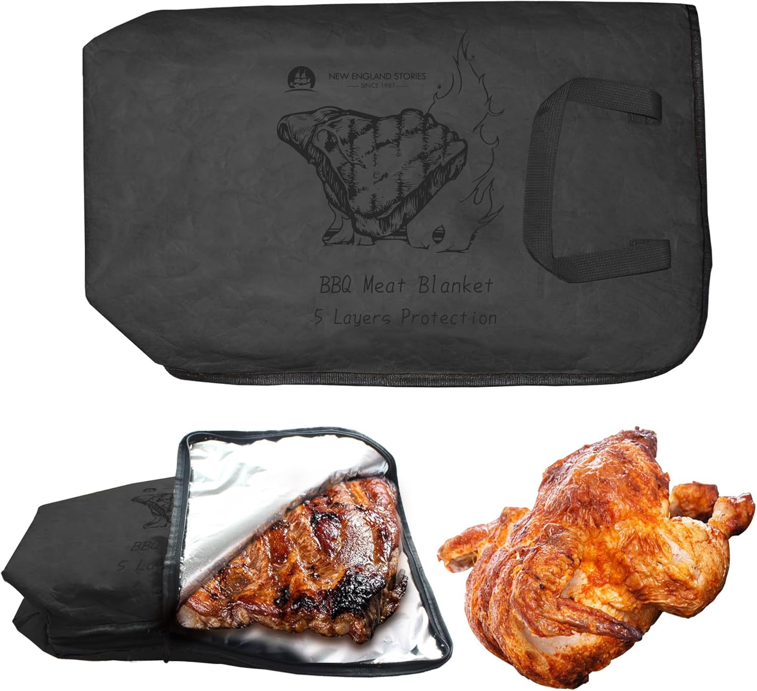 Shukong BBQ Blanket for Resting Meat, 5-Layer Insulated Meat Resting ...