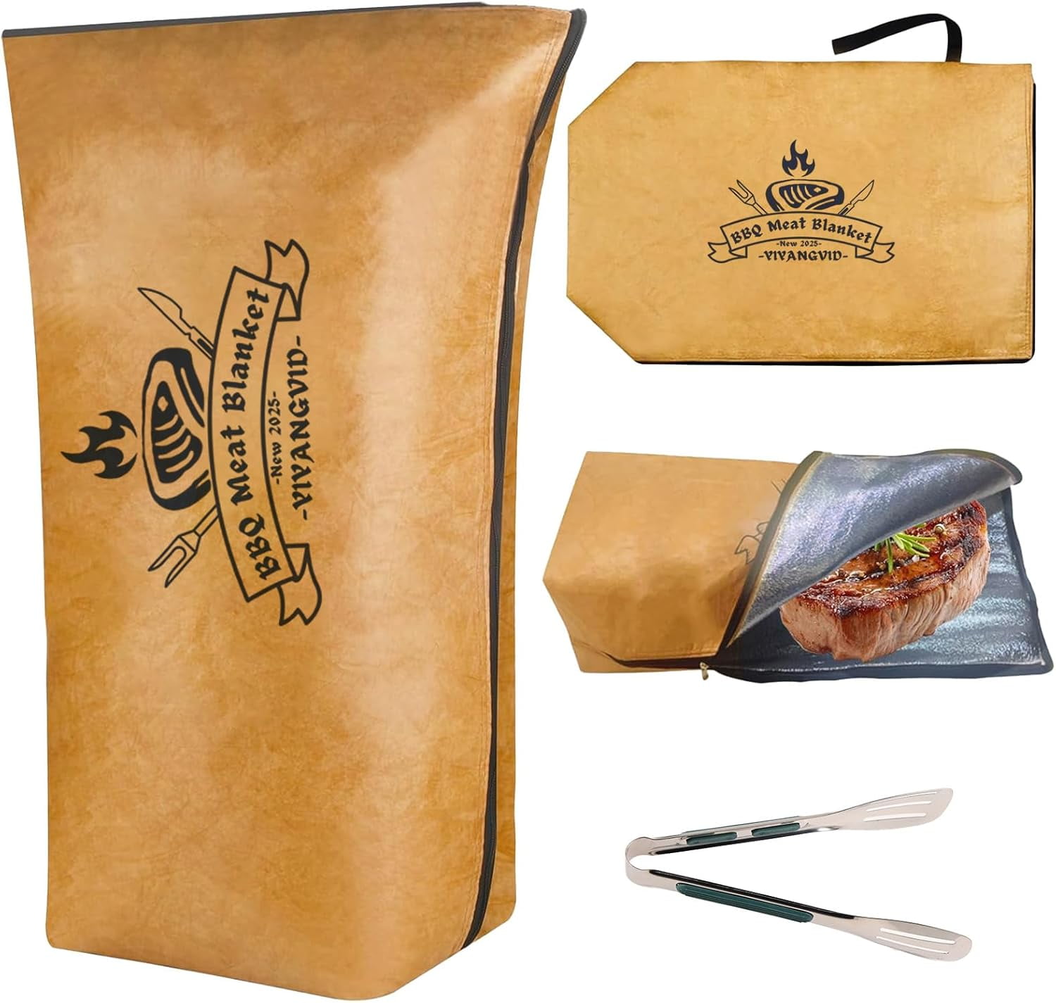 Shukong BBQ Blanket for Resting Meat, BBQ Blanket with Grill Tongs ...