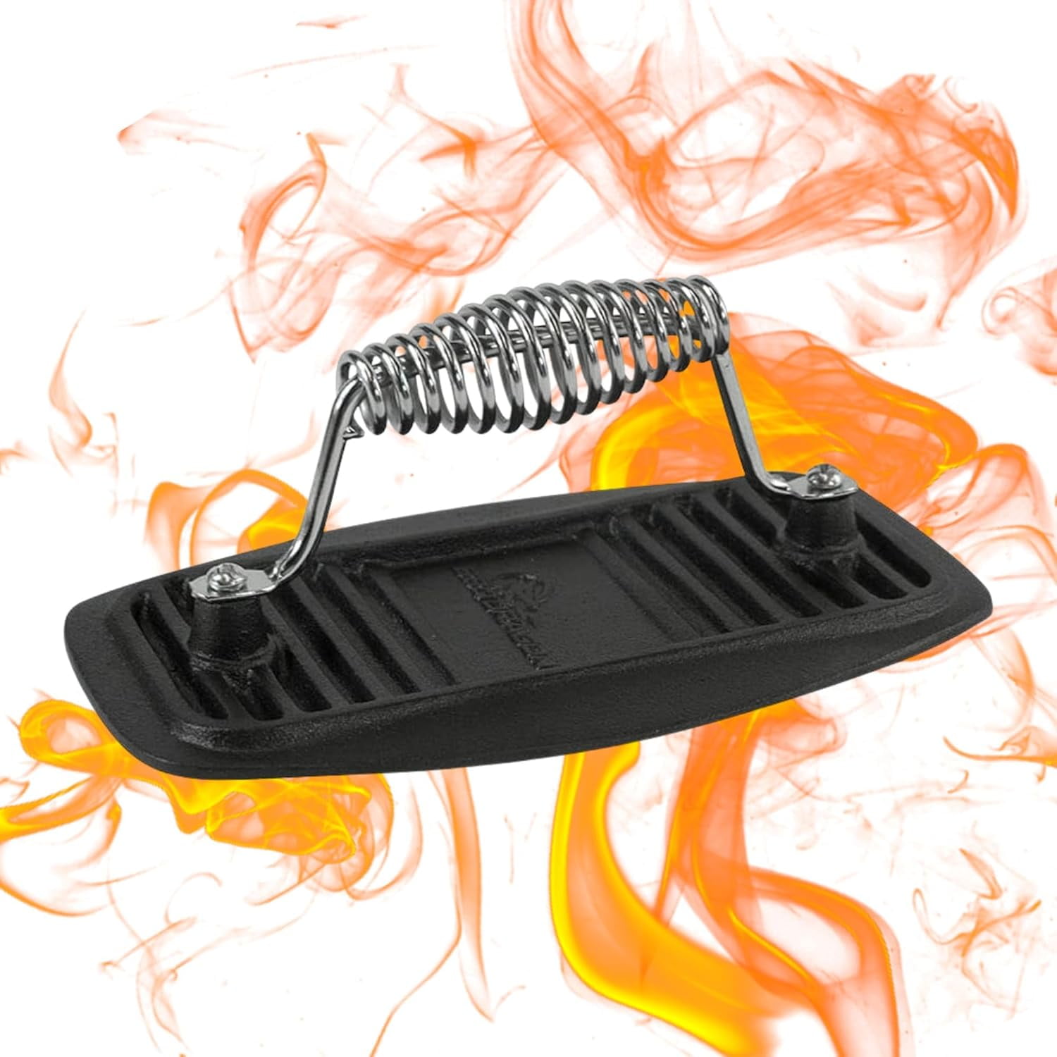 Shukong BBQ Dragon Cast Iron Grill Press – Heavy Duty 2.9 lb Burger ...