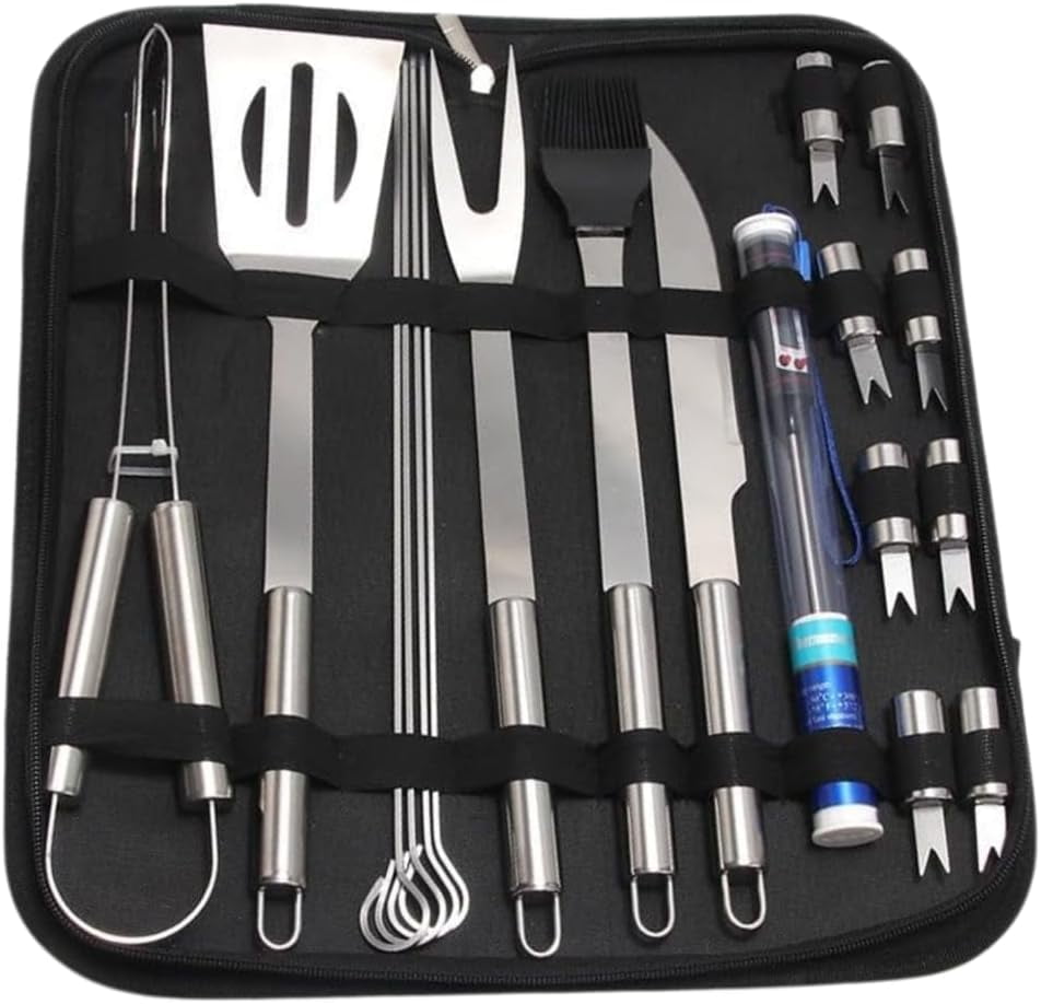 Shukong BBQ Grill Accessories Set, 19-Piece Stainless Steel Deluxe ...