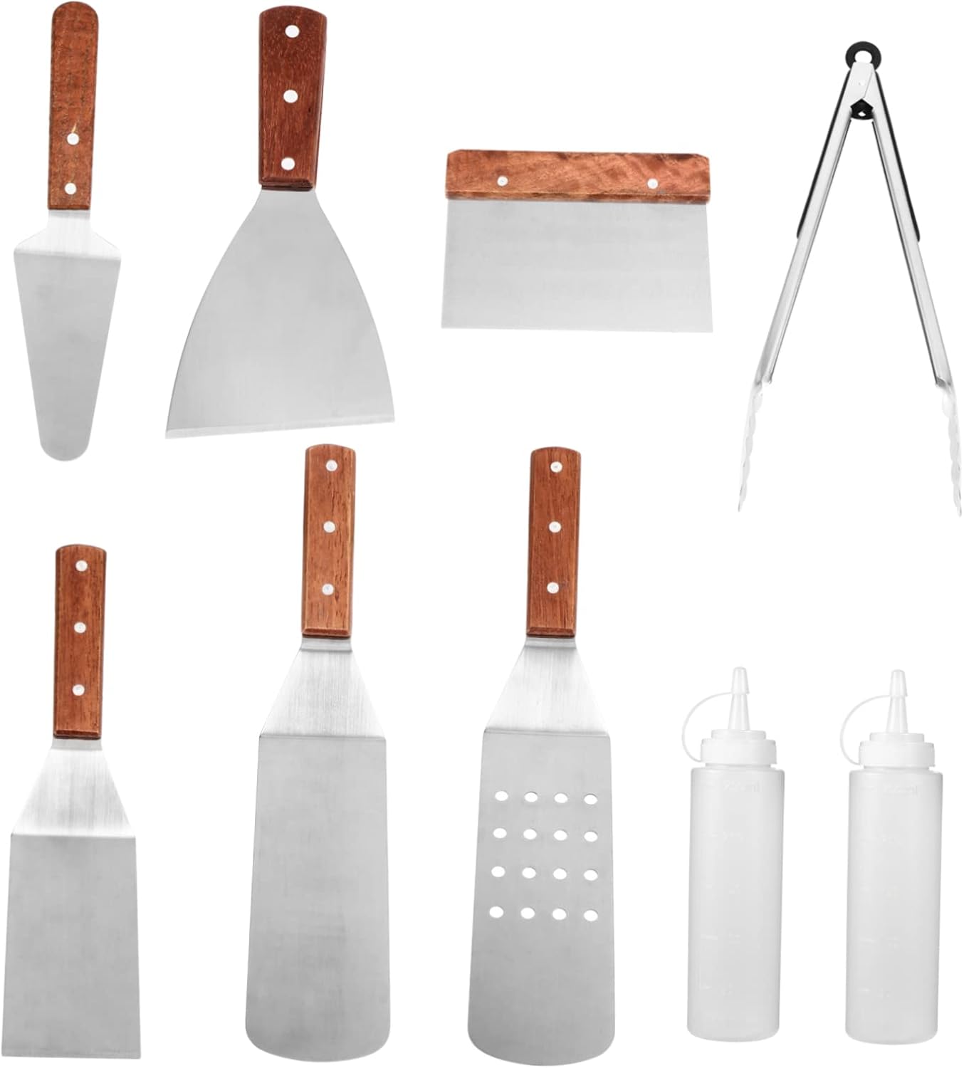 Shukong BBQ Tools Set 9pcs Stainless Steel Grill Utensils Basic Grill ...