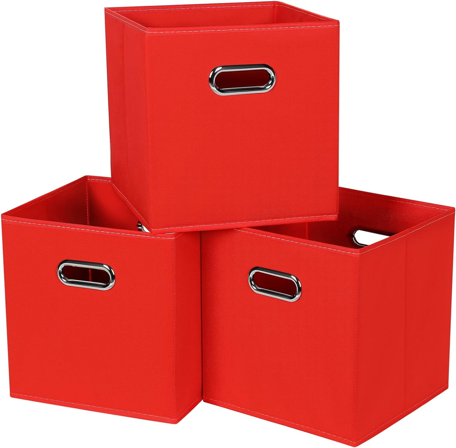 Shukong Black Fabric Cubby Storage Bins,13x13x13 Inches ,Cube Organizer ...