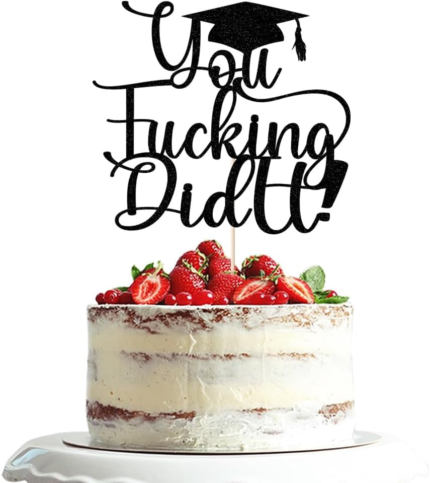Shukong Black Glitter You Did It Cake Tor/Class of 2025 Cake ...