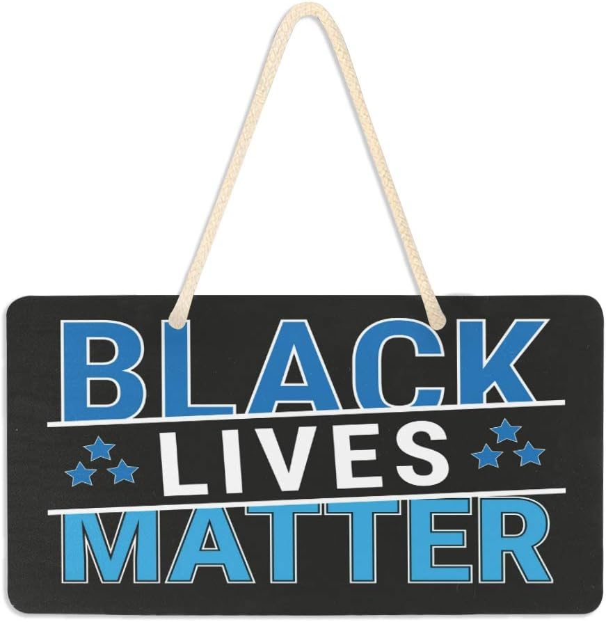 Shukong Black Lives Matter Blue Door Sign PVC Front Door Plaque Hanger ...