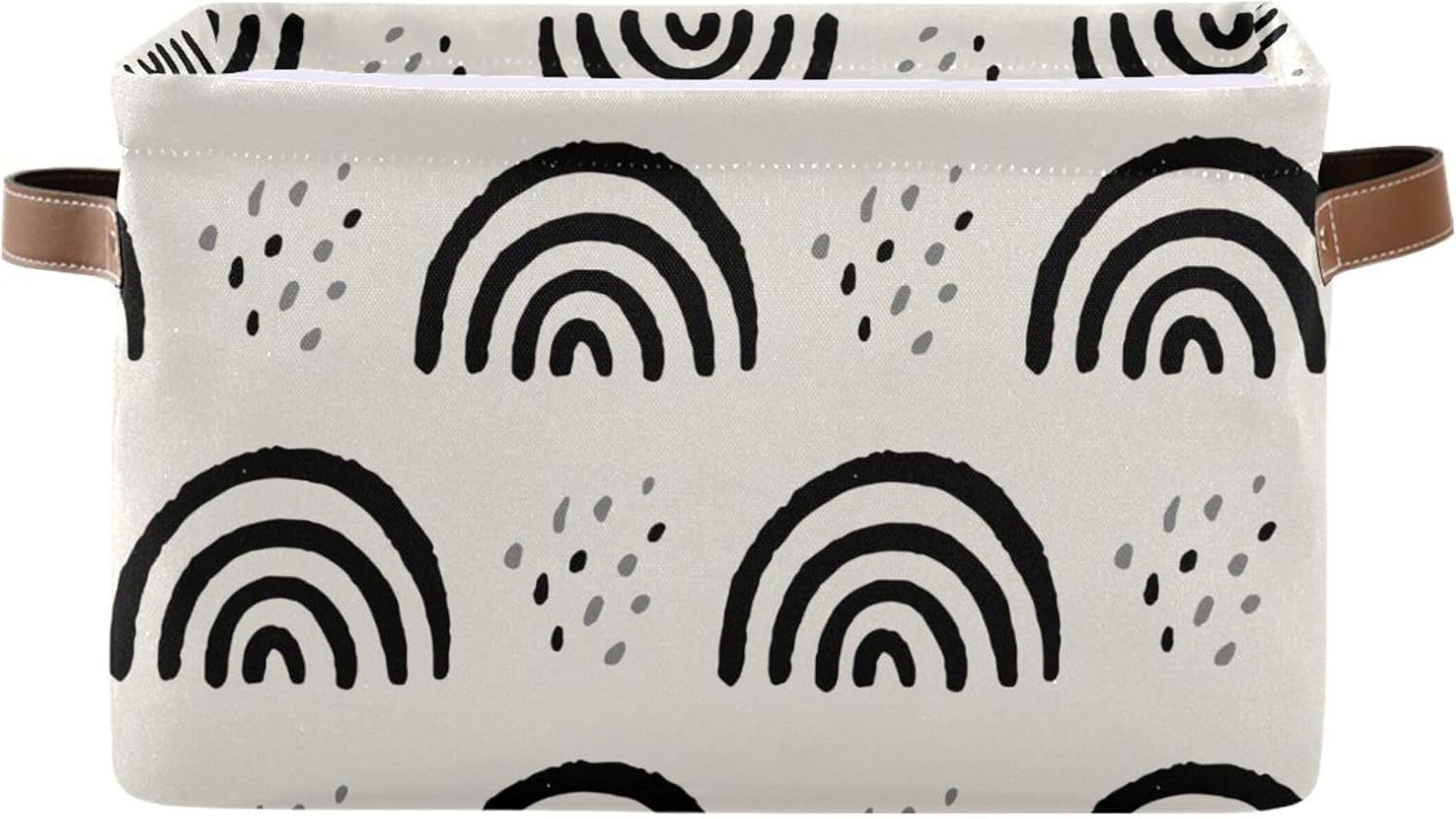 Shukong Boho Rainbow Storage Basket with Handles for Organizing ...