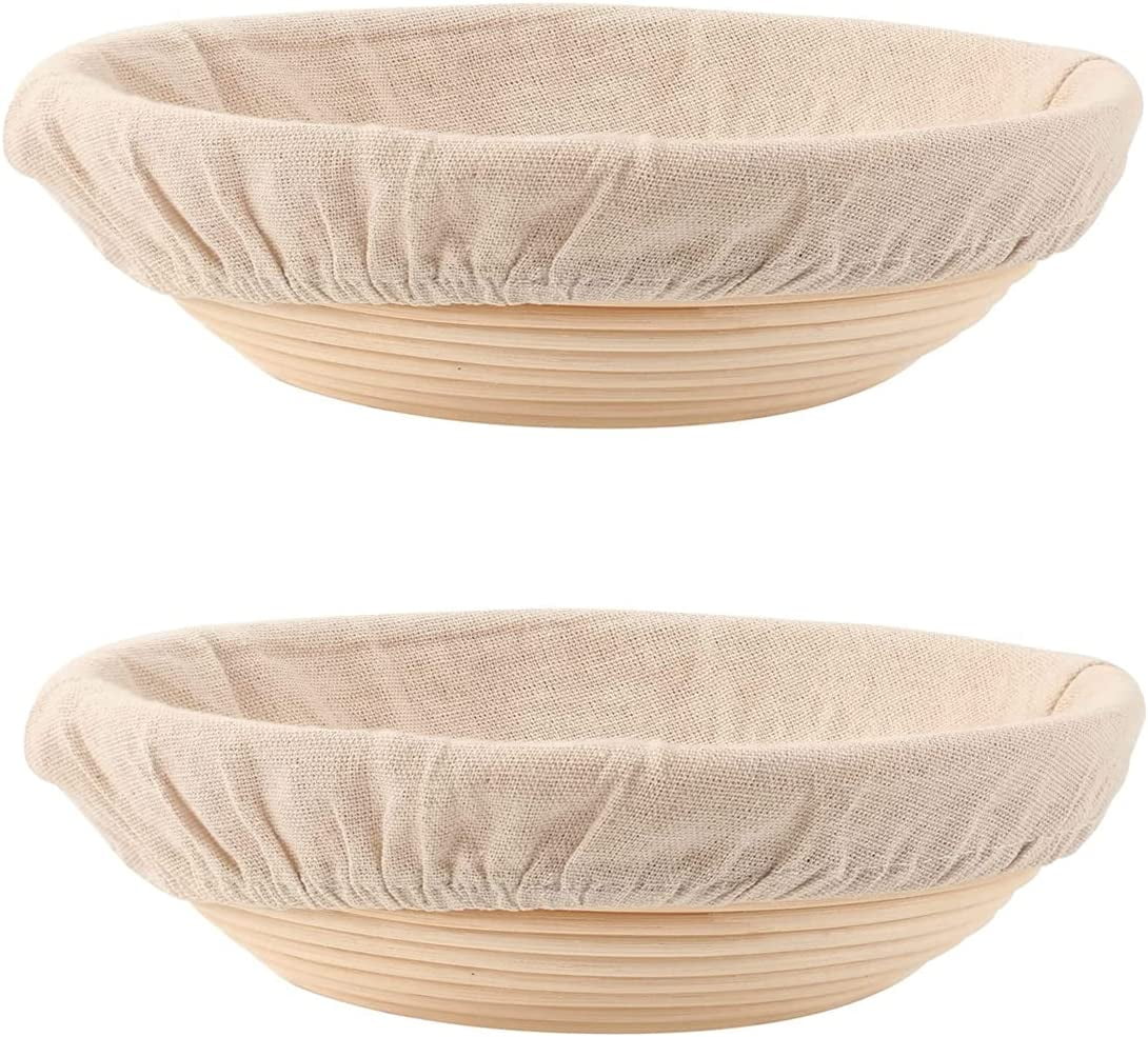 Shukong Bread ong Baskets Set of 2 12 inch Round Dough ong Bowls w ...