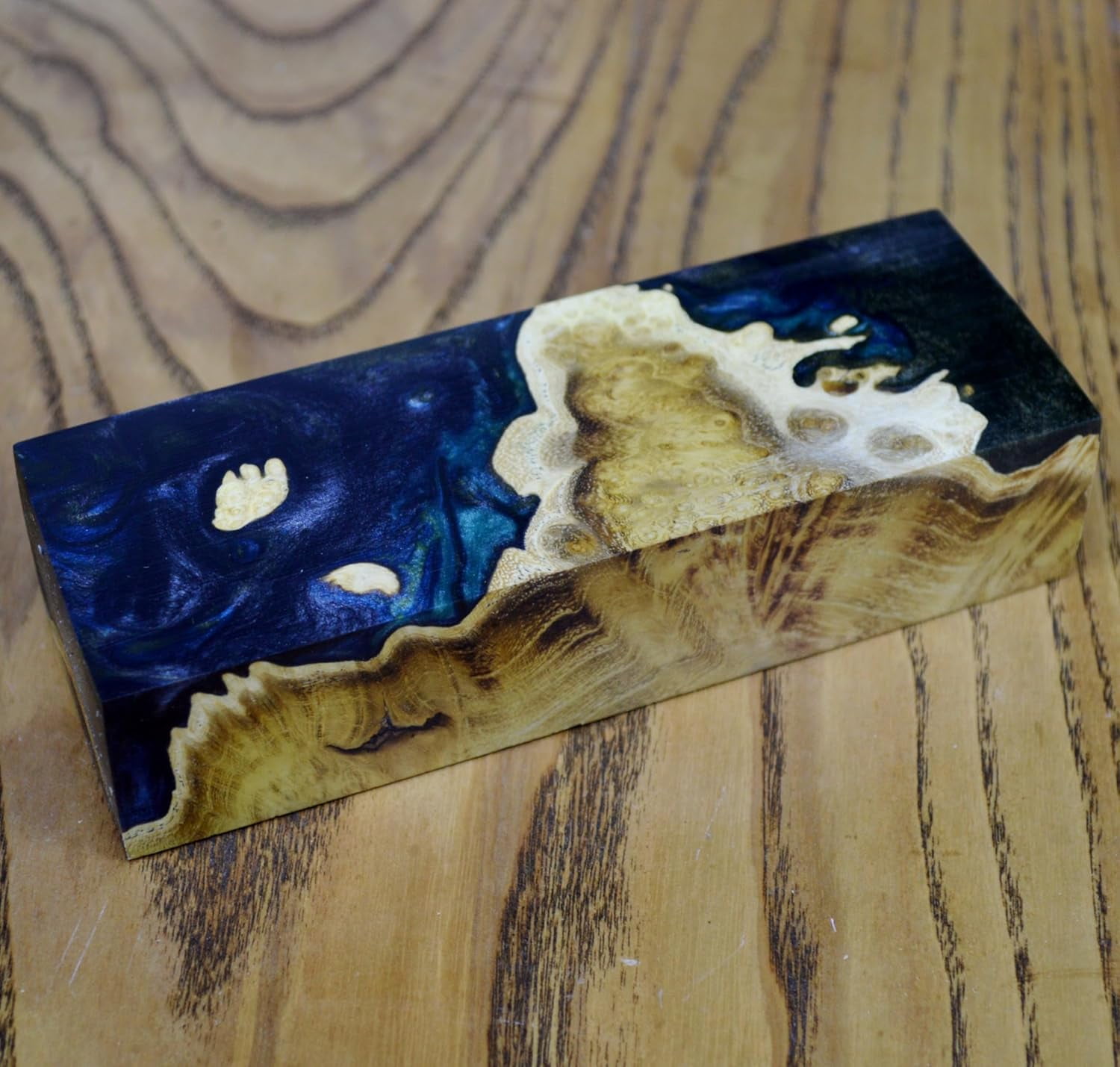 Shukong Burl Hybrid Stabilized Wood Wooden Block Turning Blank Block Bar Handle Knives Knife ...