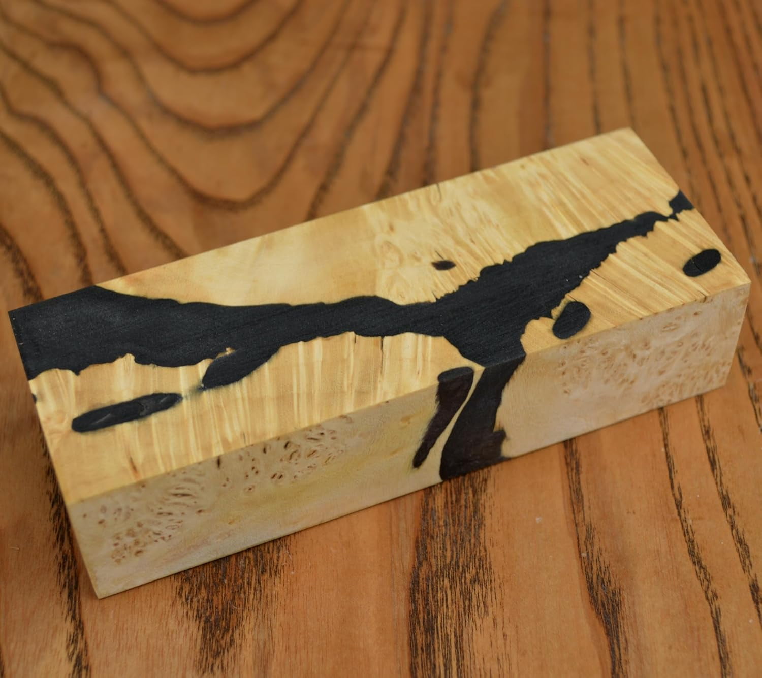 Shukong Burl Hybrid Stabilized Wooden Block Turning Blank (G219) - Rectangular BURL Wood Craft ...