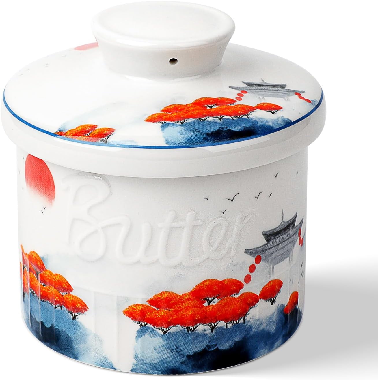 Shukong Butter Crock for Counter With Water Line, On Demand Spreadable ...
