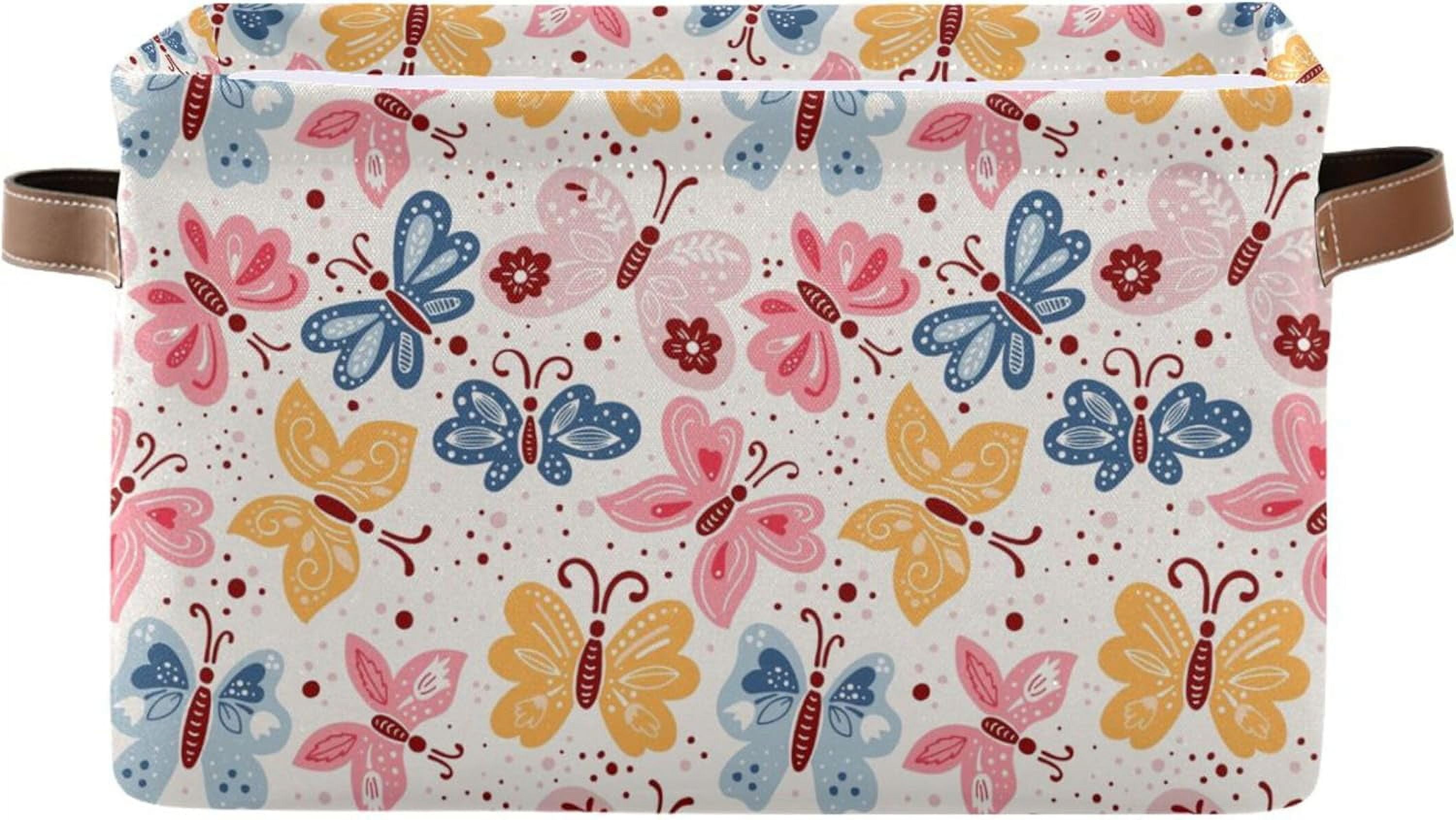 Shukong Butterfly Spring Storage Basket with Handles for Organizing ...