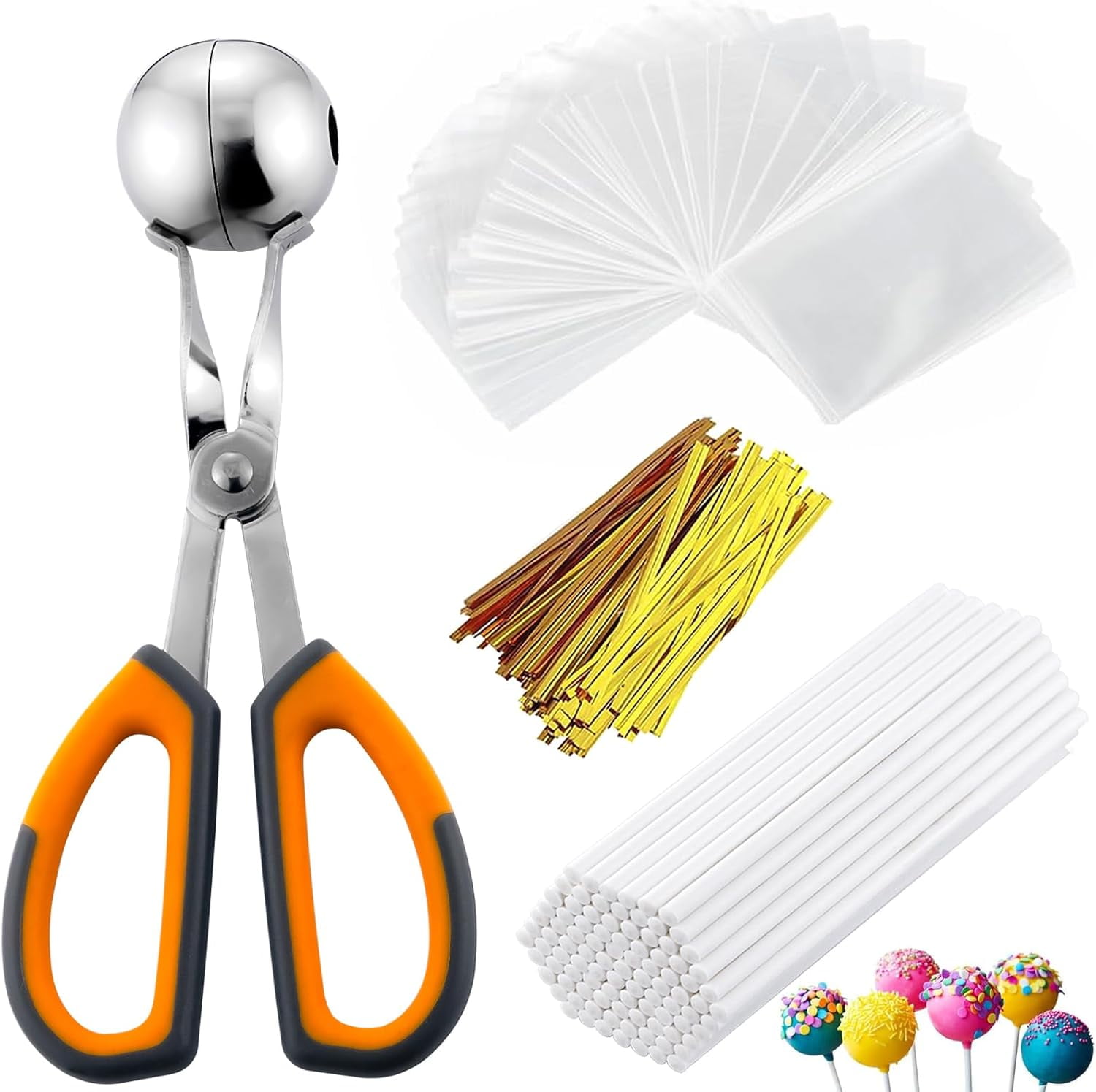 Shukong Cake Pop Maker Kit - Includes 100 Sticks, 100 Bags, Mold, Tools ...