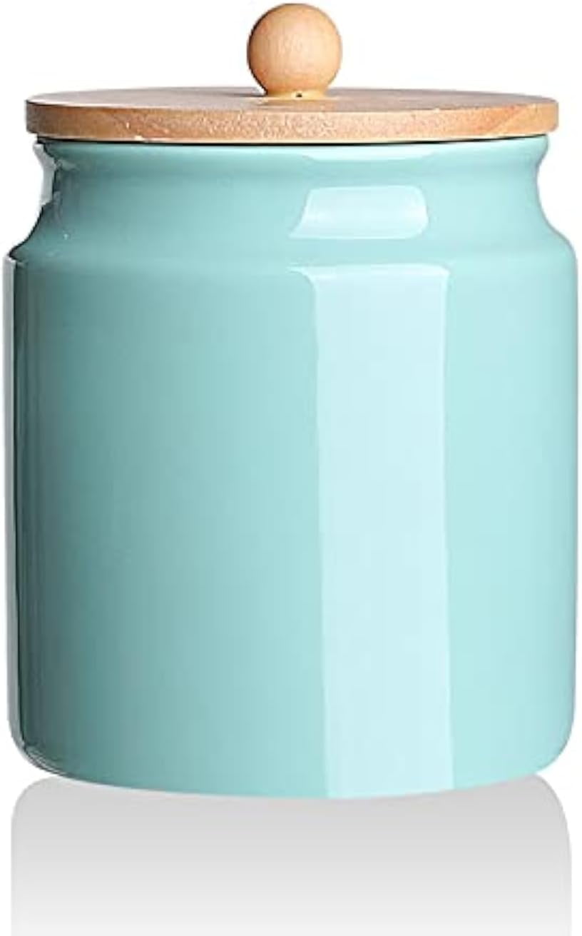 Shukong Ceramic Kitchen Canisters, 28 FLOZ Porcelain Food Storage Jar ...