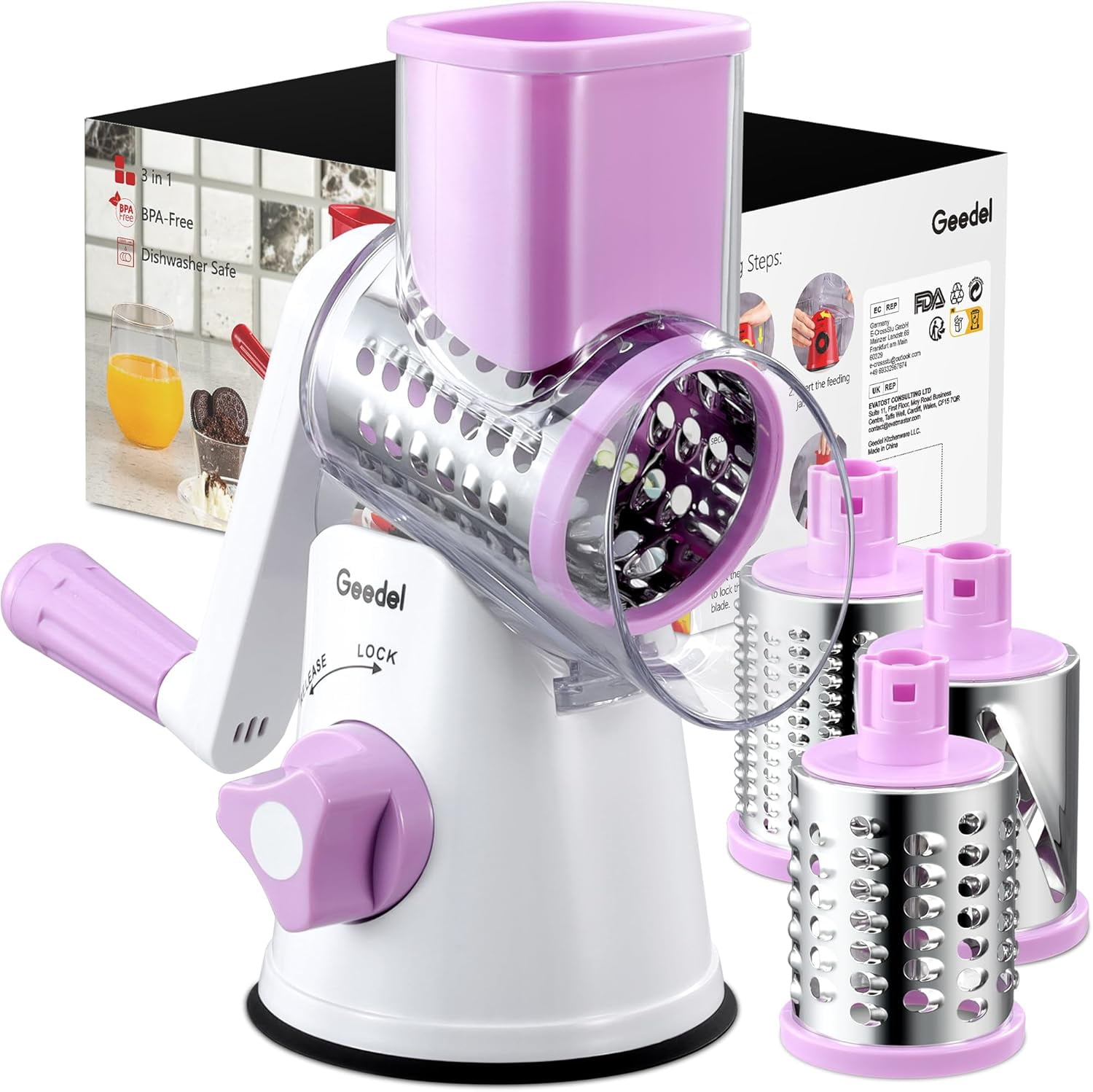 Shukong Cheese Grater, Kitchen e Vegetable Slicer with 3 ...