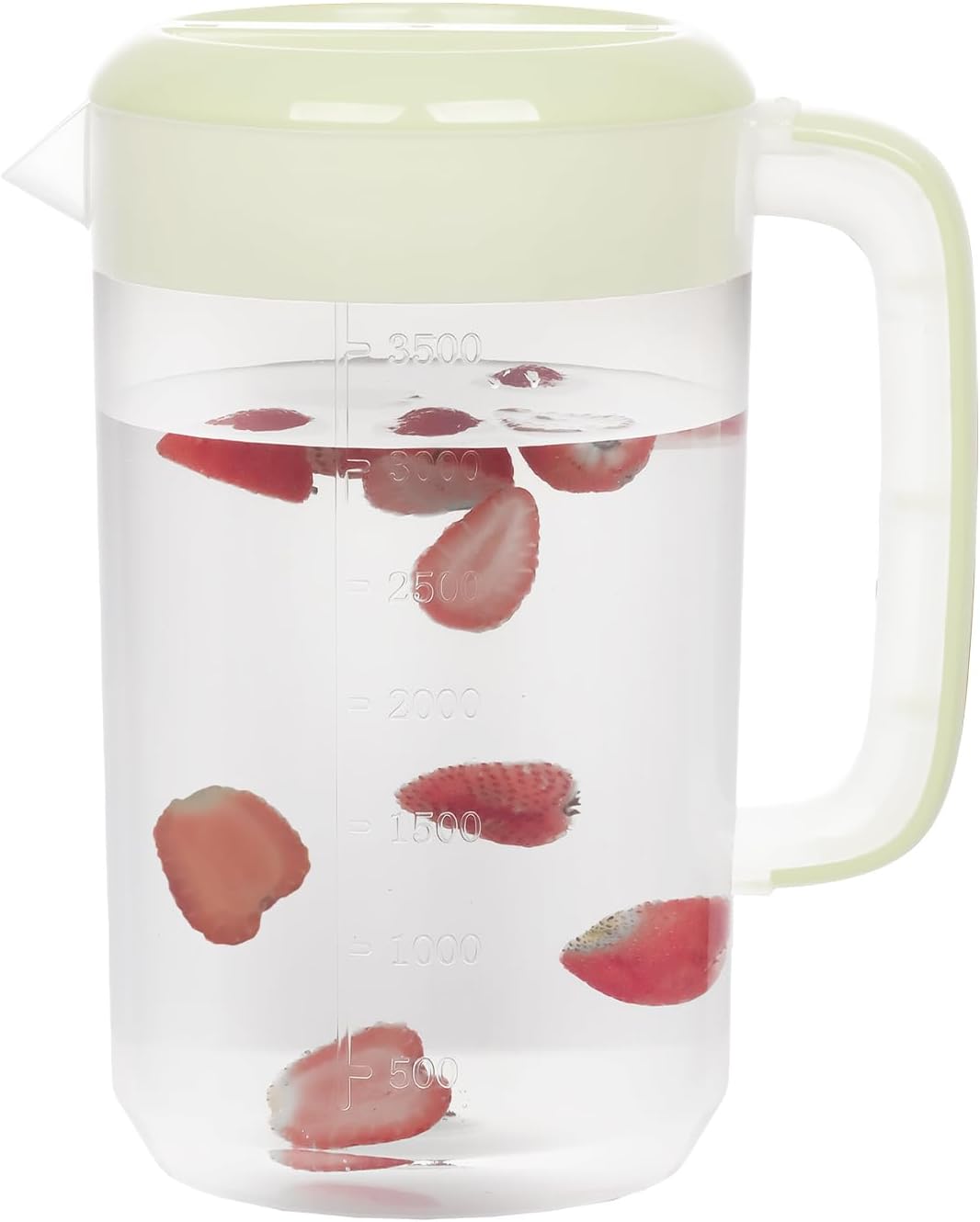 Shukong Clear Pitcher with Lid 1 Gallon, Large Plastic Ice Tea Pitcher ...