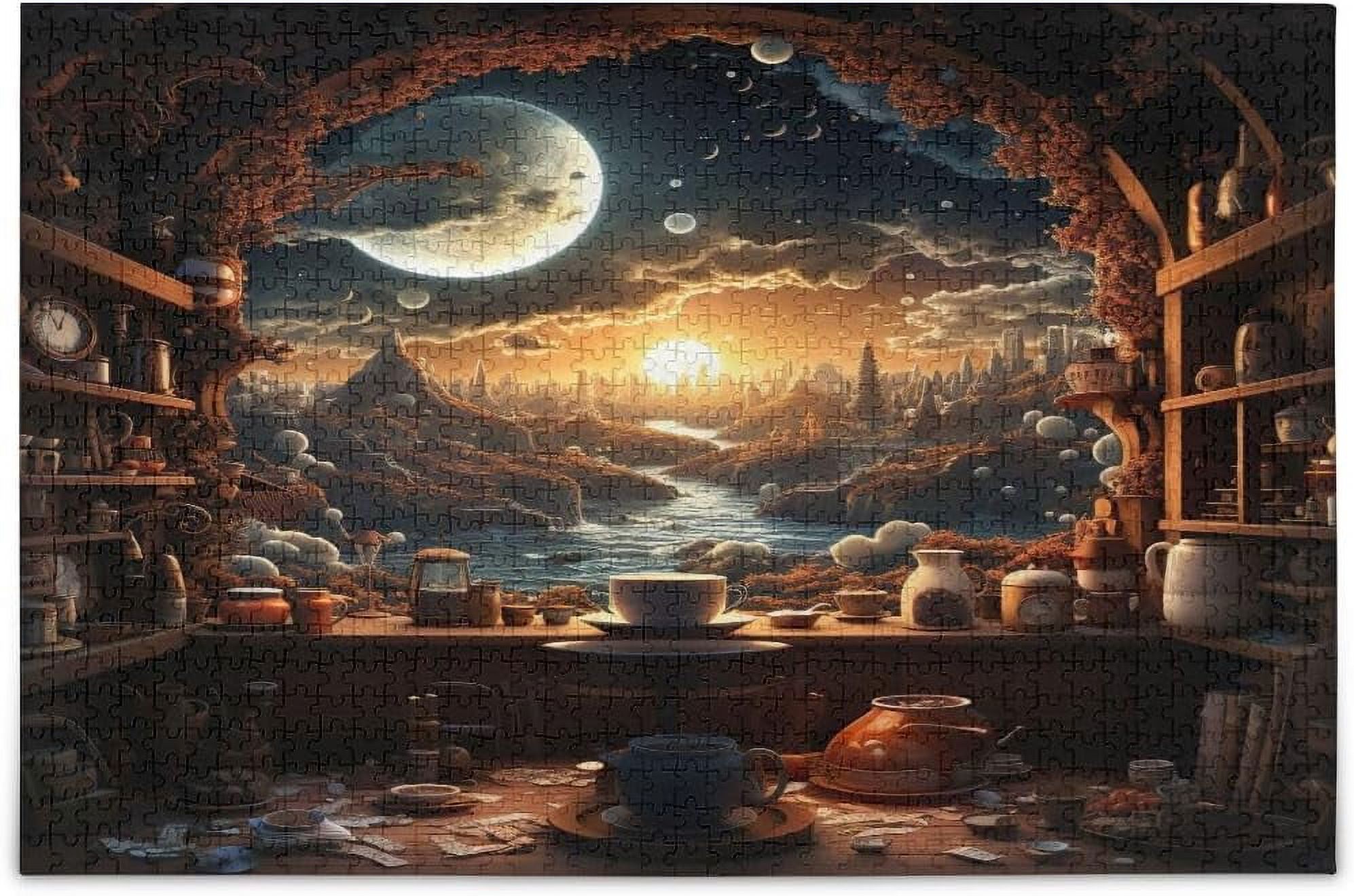 Shukong Coffee Pattern Jigsaw Puzzles 500 Piece for Adults Large Puzzle ...