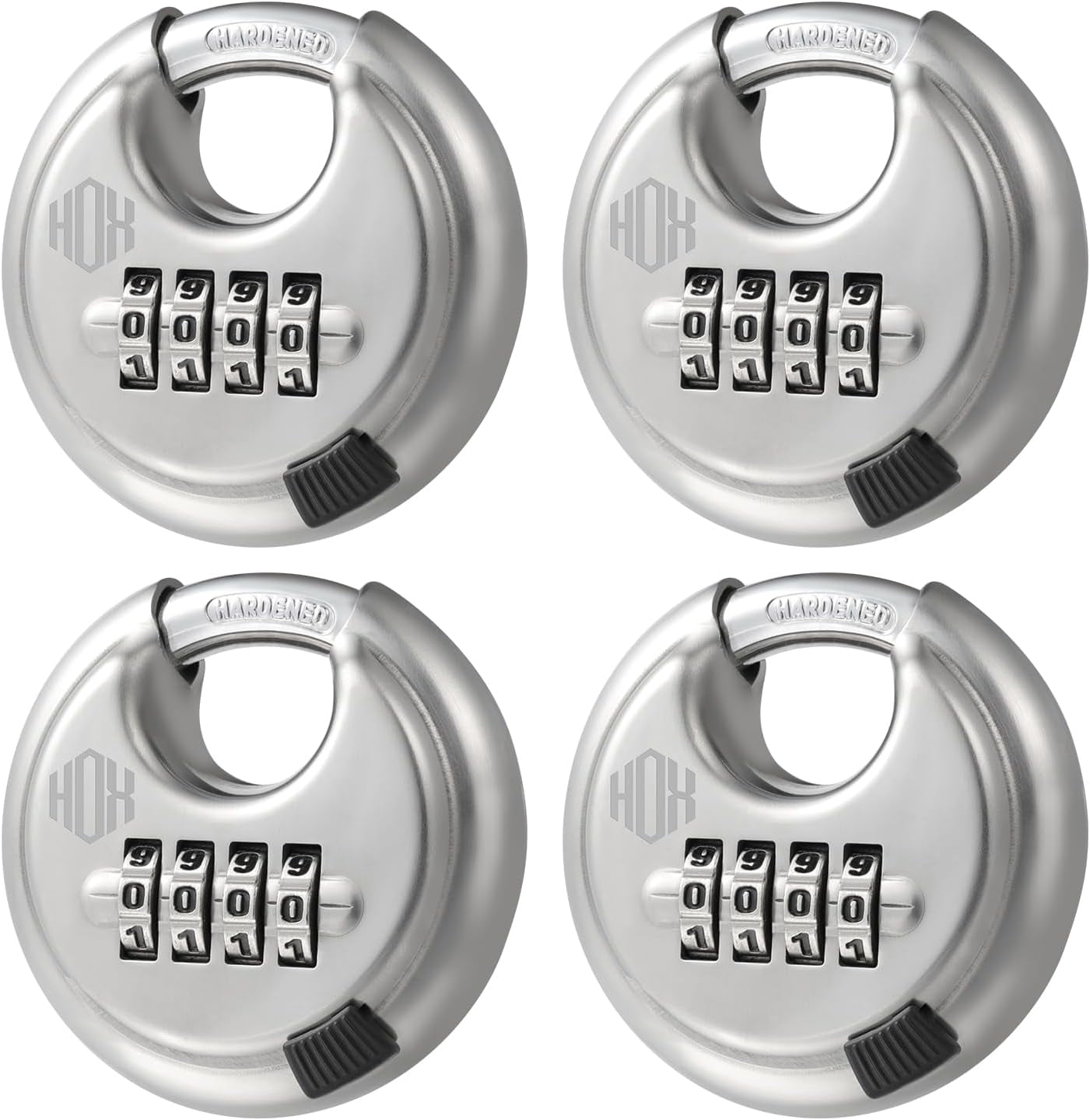 Shukong Combination Lock, 4 Digit Disc Padlock with 3/8 Inch Hardened ...