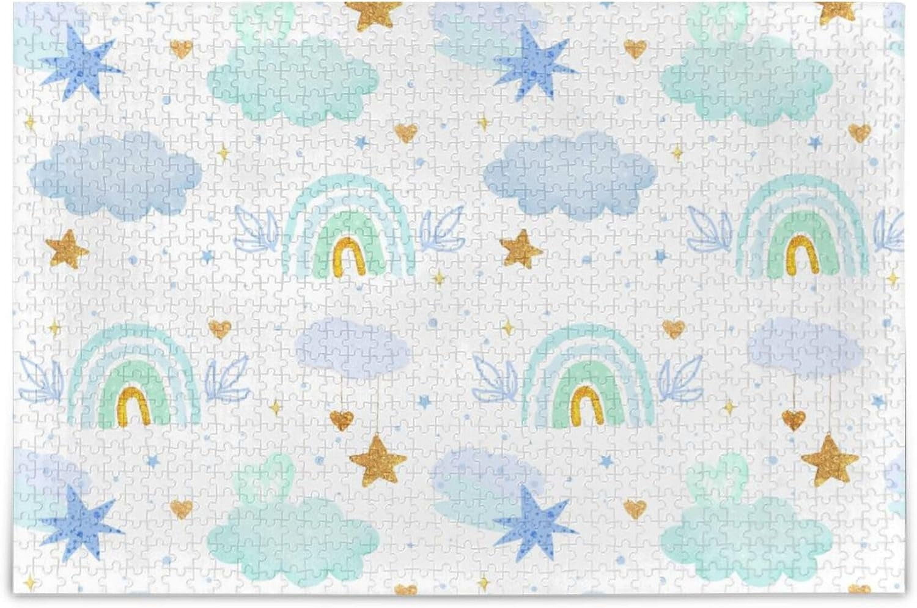 Shukong Cute Blue Clouds Jigsaw Puzzles 1000 Piece for Adults Large ...