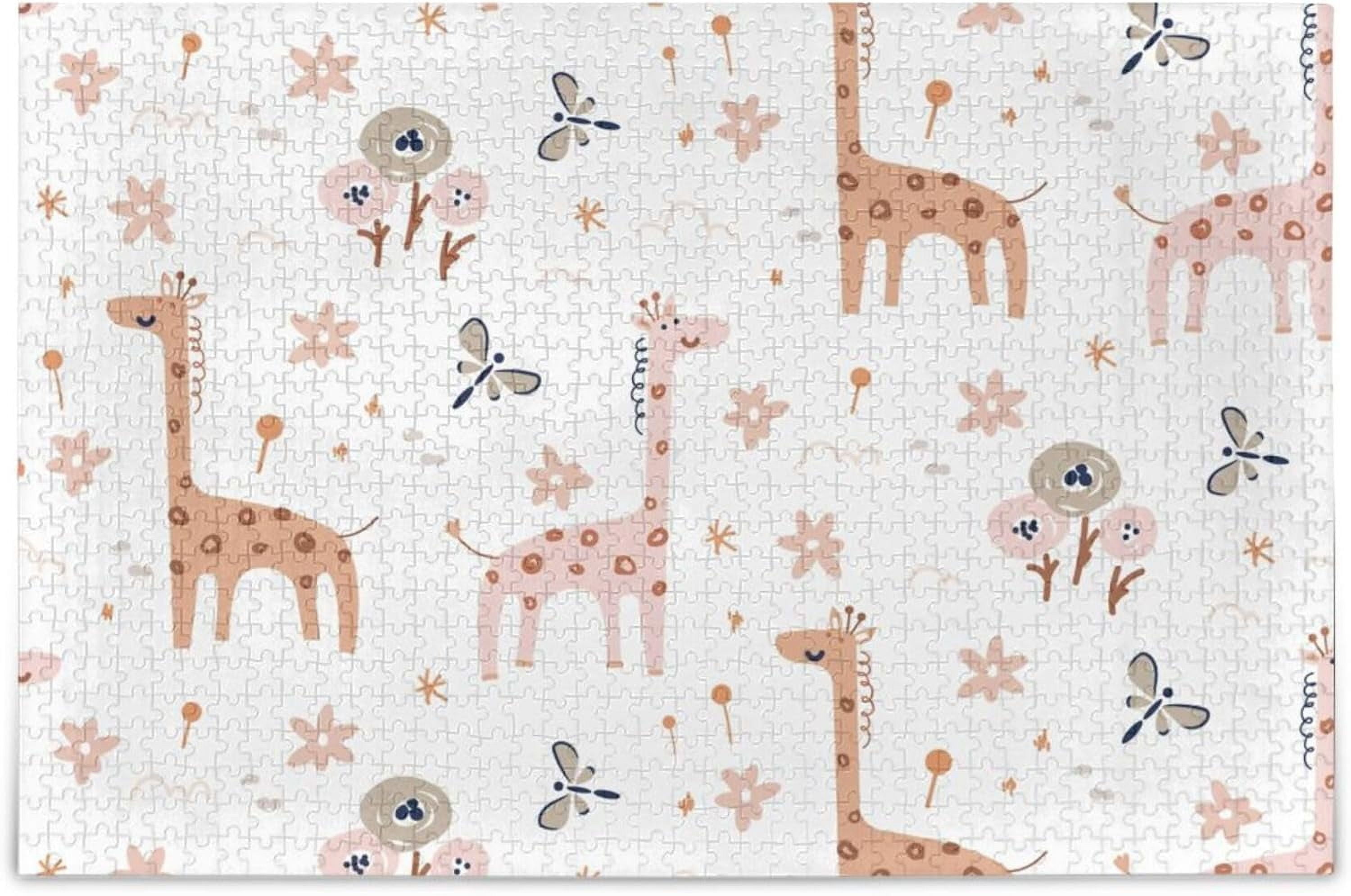 Shukong Cute Giraffe Jigsaw Puzzles 500 Piece for Adults Large Puzzle ...