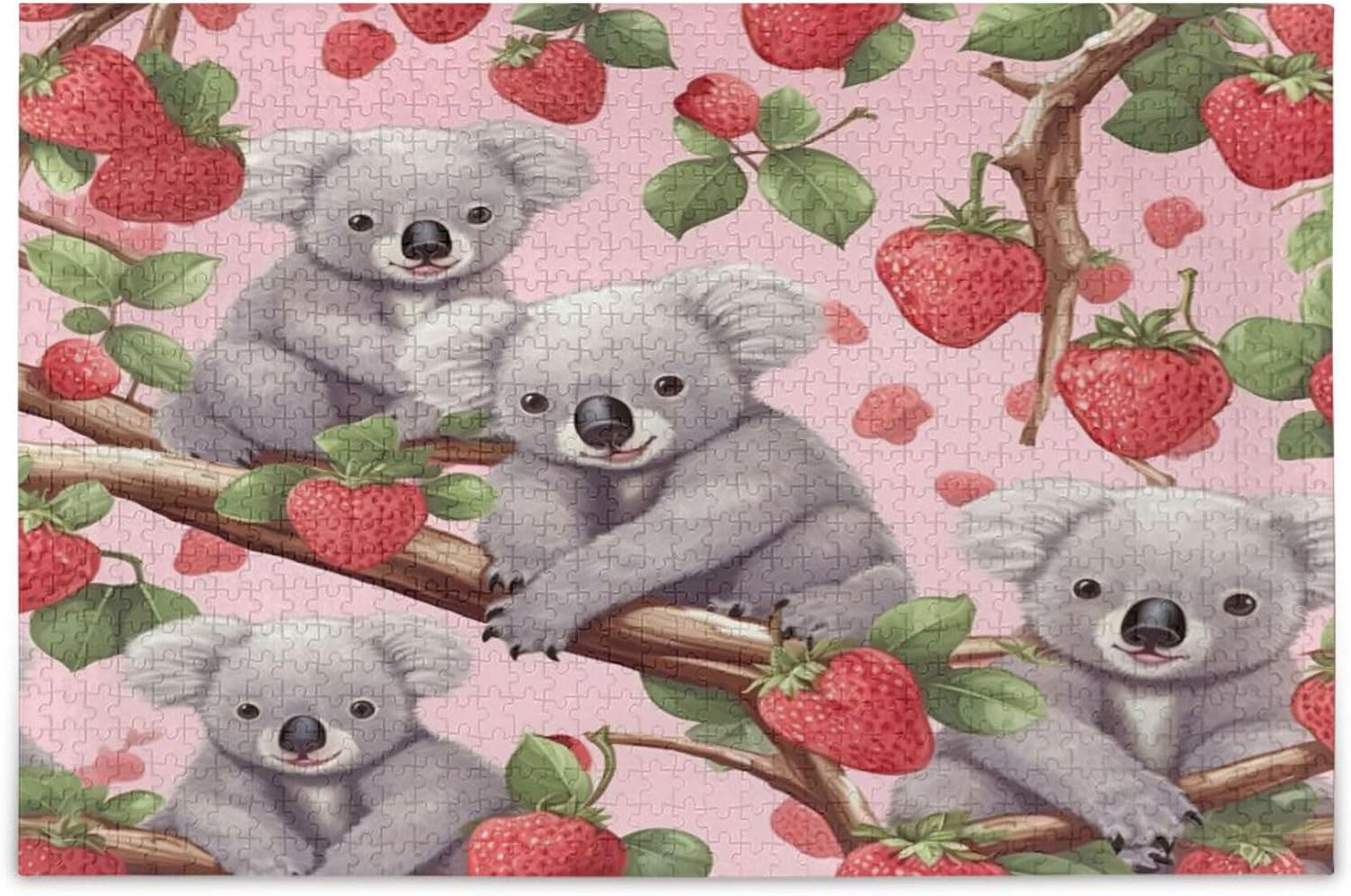 Shukong Cute Strawberry Puzzle for Children Adult 1000 Piece Jigsaw ...