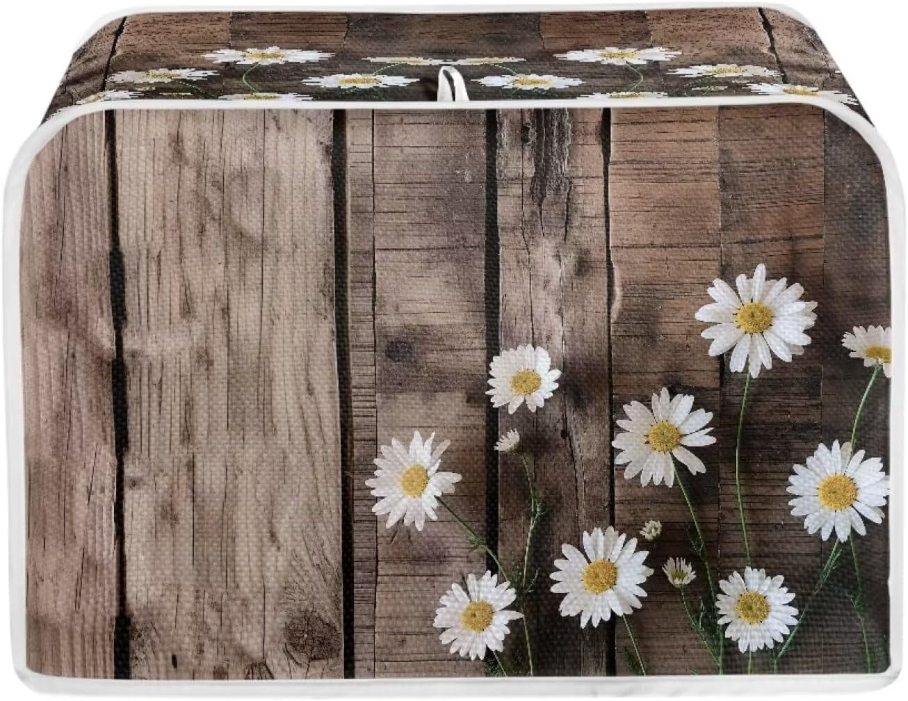 Shukong Daisy Wood Print ster Cover for Home, Anti-ngerprint Bread ...