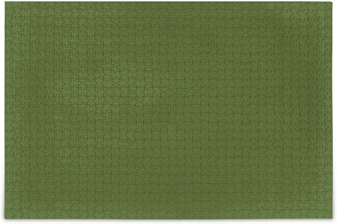 Shukong Dark Green Solid Color Jigsaw Puzzle 1000 Pieces, Educational ...