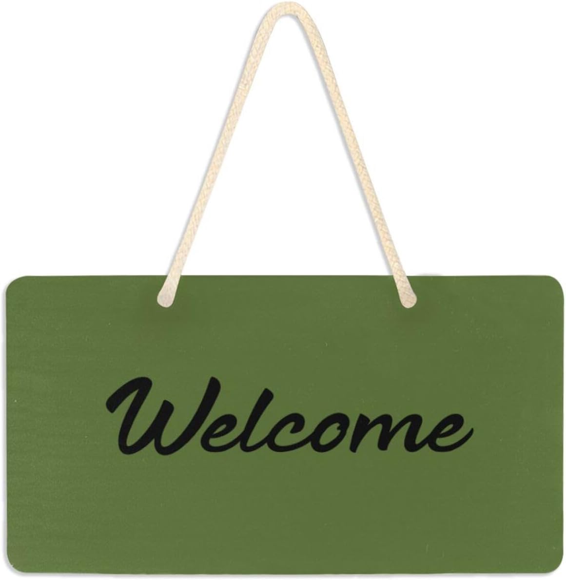 Shukong Dark Olive Green Solid Color Welcome Sign Waterproof PVC ...