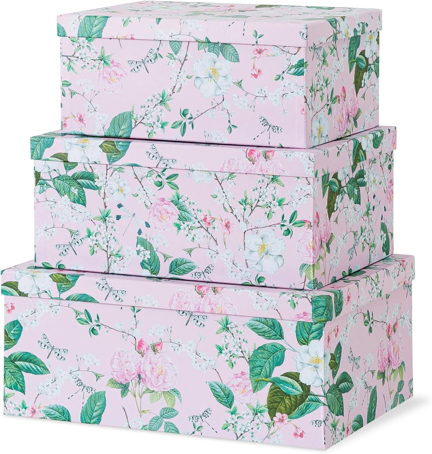 Shukong Decorative Storage Cardboard Boxes with Lids | Summer Bouquet ...