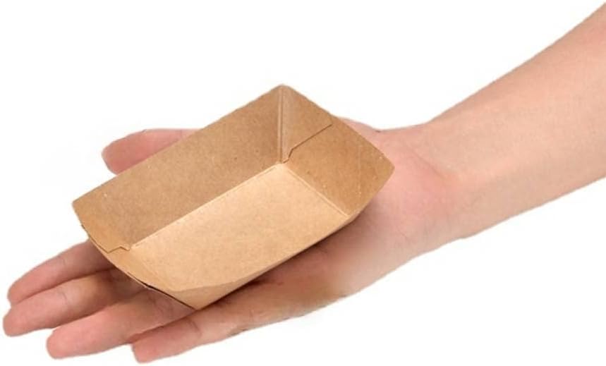 Shukong Disposable Kraft Paper Food Box, Boat-shaped Food Box, Kraft ...