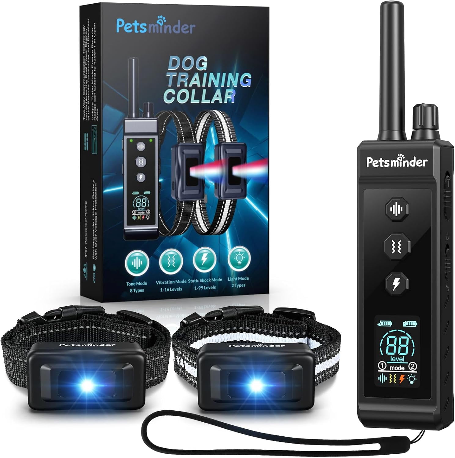 Shukong Dog Shock Collar 2 Dogs - 4000FT Rechargeable Dog Training ...