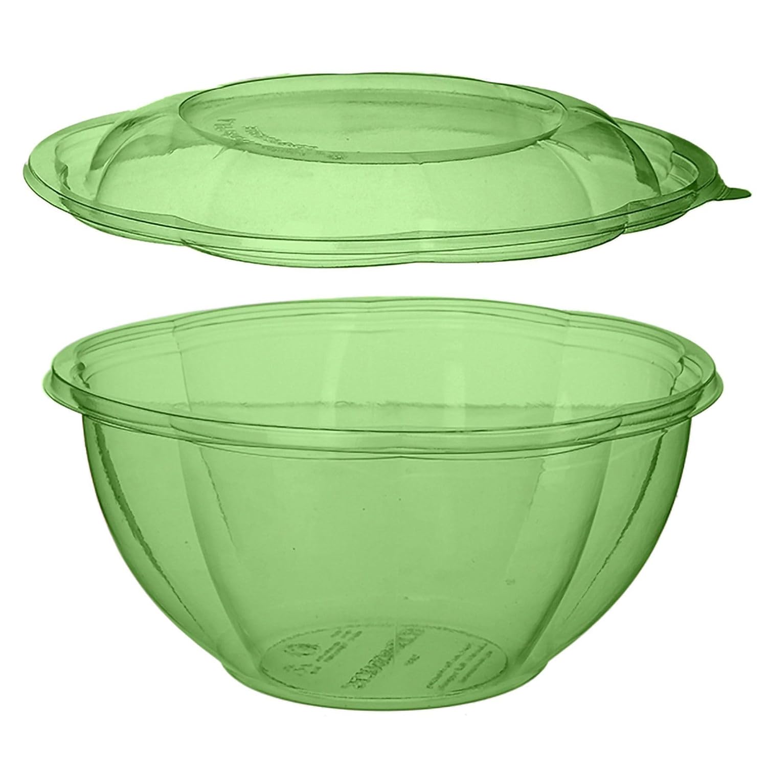 Shukong ECO DUCTS Comble 32oz Salad Bowl, Clear Green PLA Plastic, With ...
