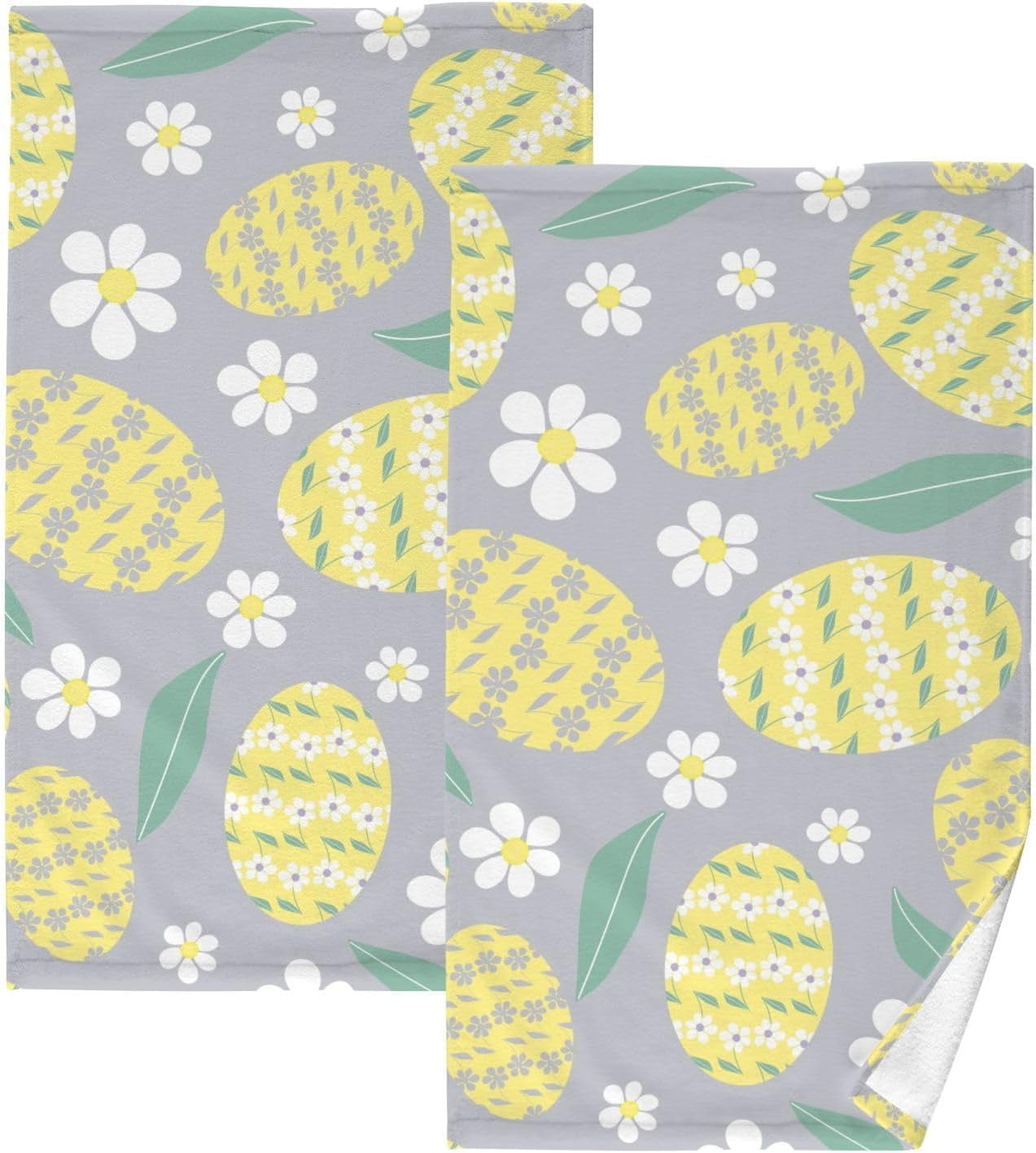 Shukong Easter Pattern Hand Towels Set of 2 Pack - 16 x 28 Inches Extra ...