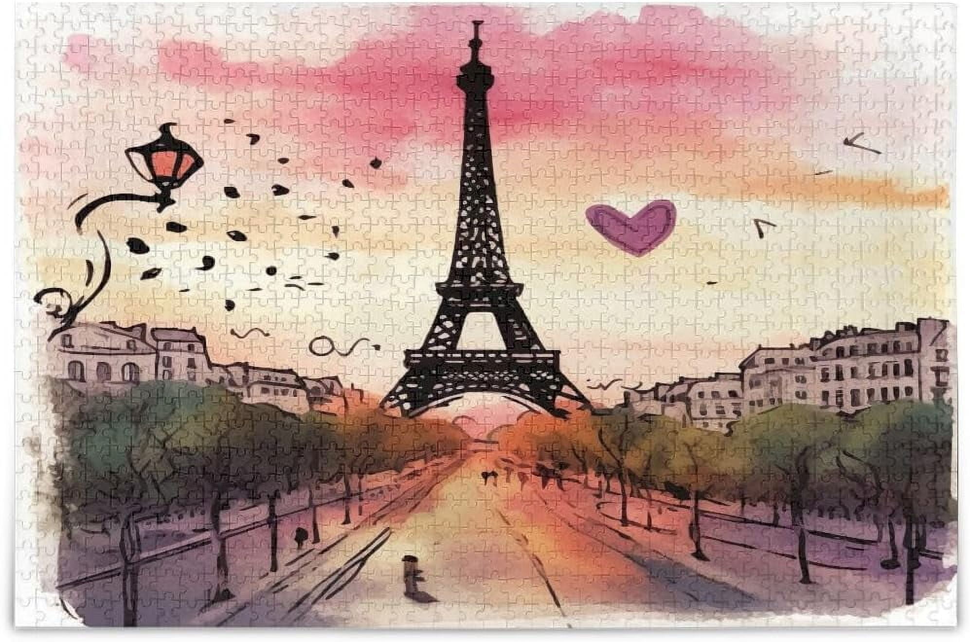 Shukong Eiffel Tower Jigsaw Puzzles 1000 Piece for Adults Large Puzzle ...