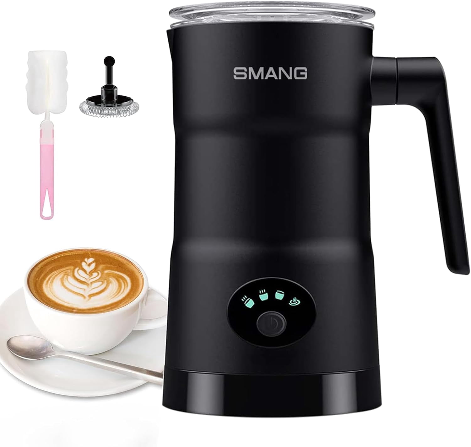 Shukong Electric Milk Frother, 4 in 1 Milk Steamer, 11.8oz/350ml ...
